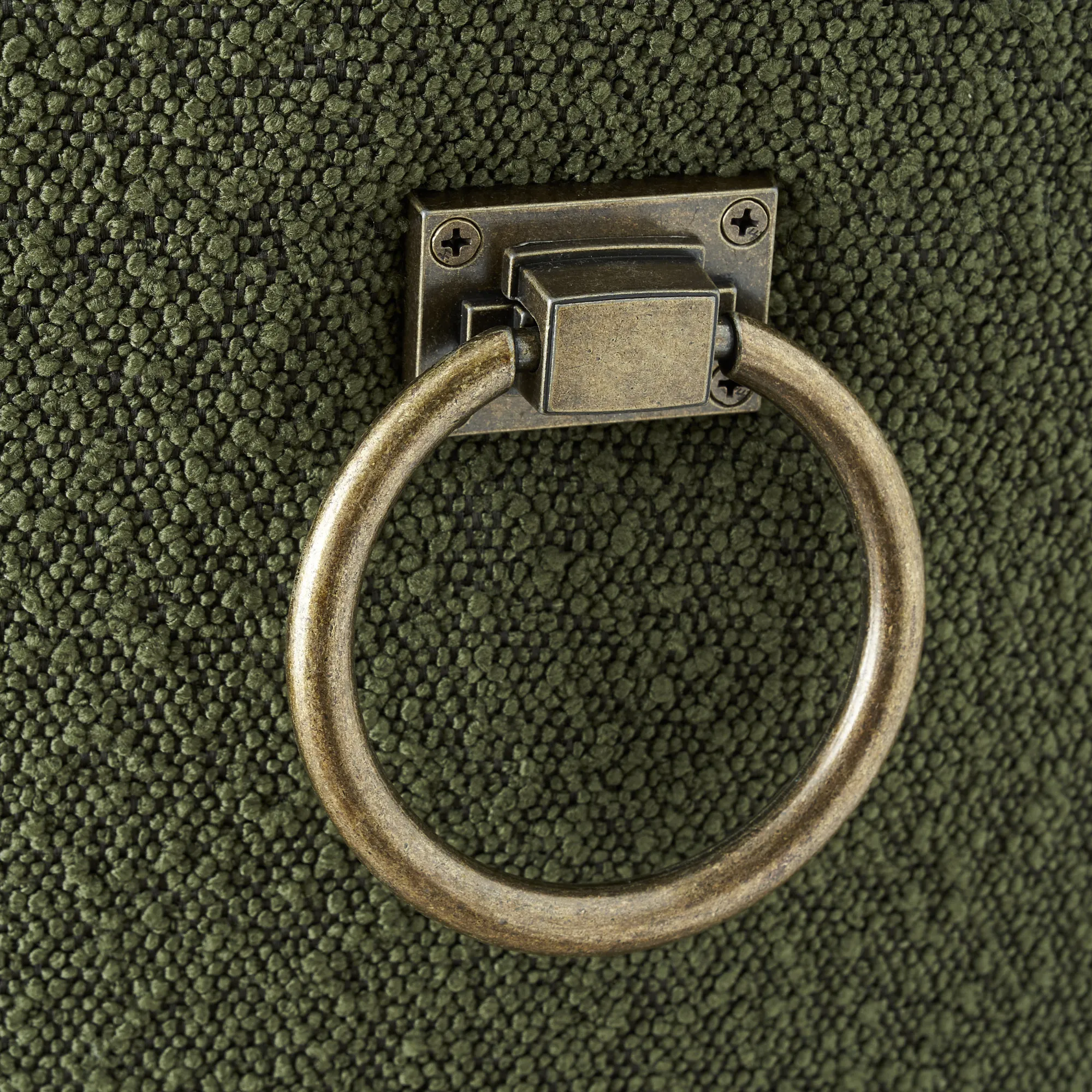 Saxon Olive Green Boucle Bar Stool