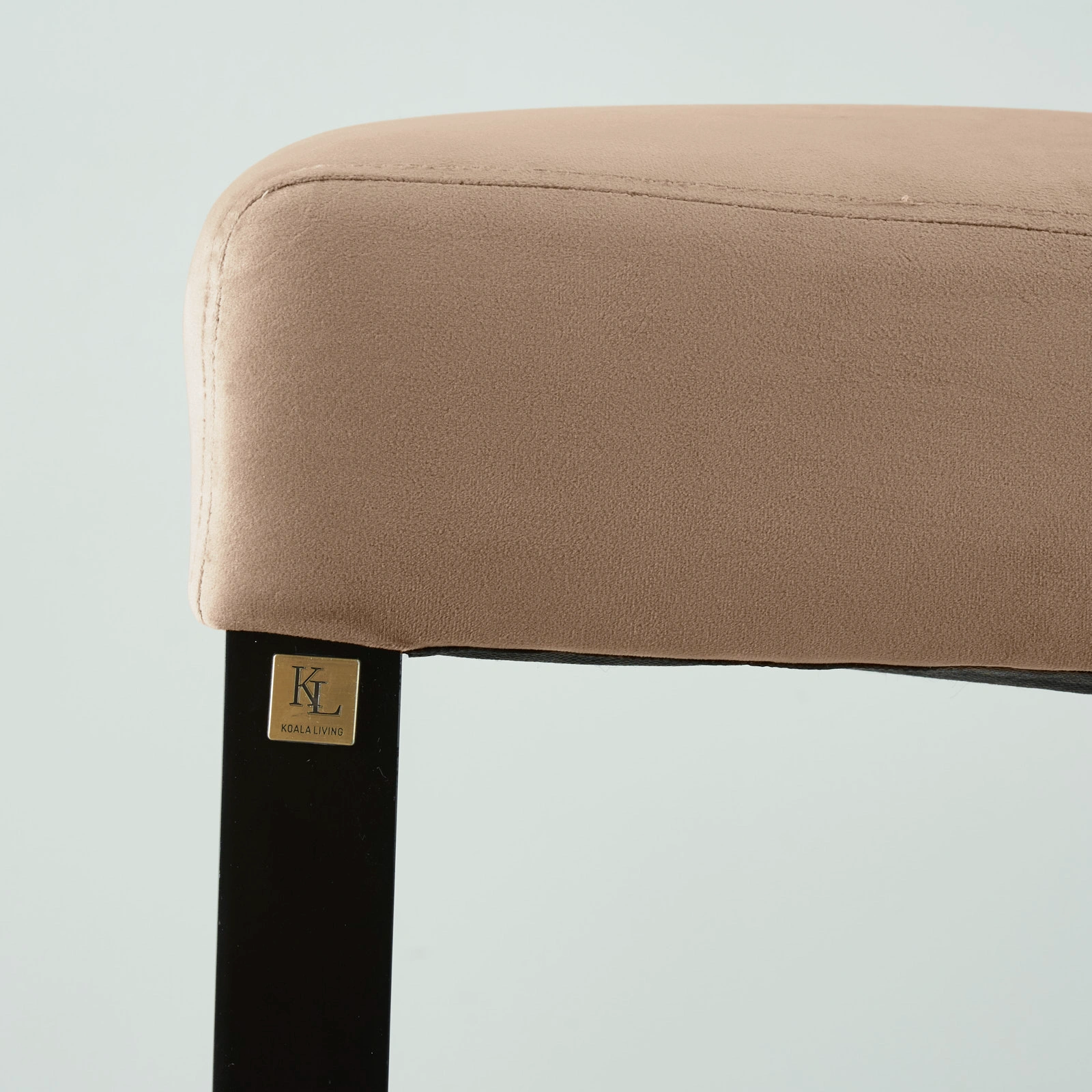 Saxon Beige Velvet Bar Stool