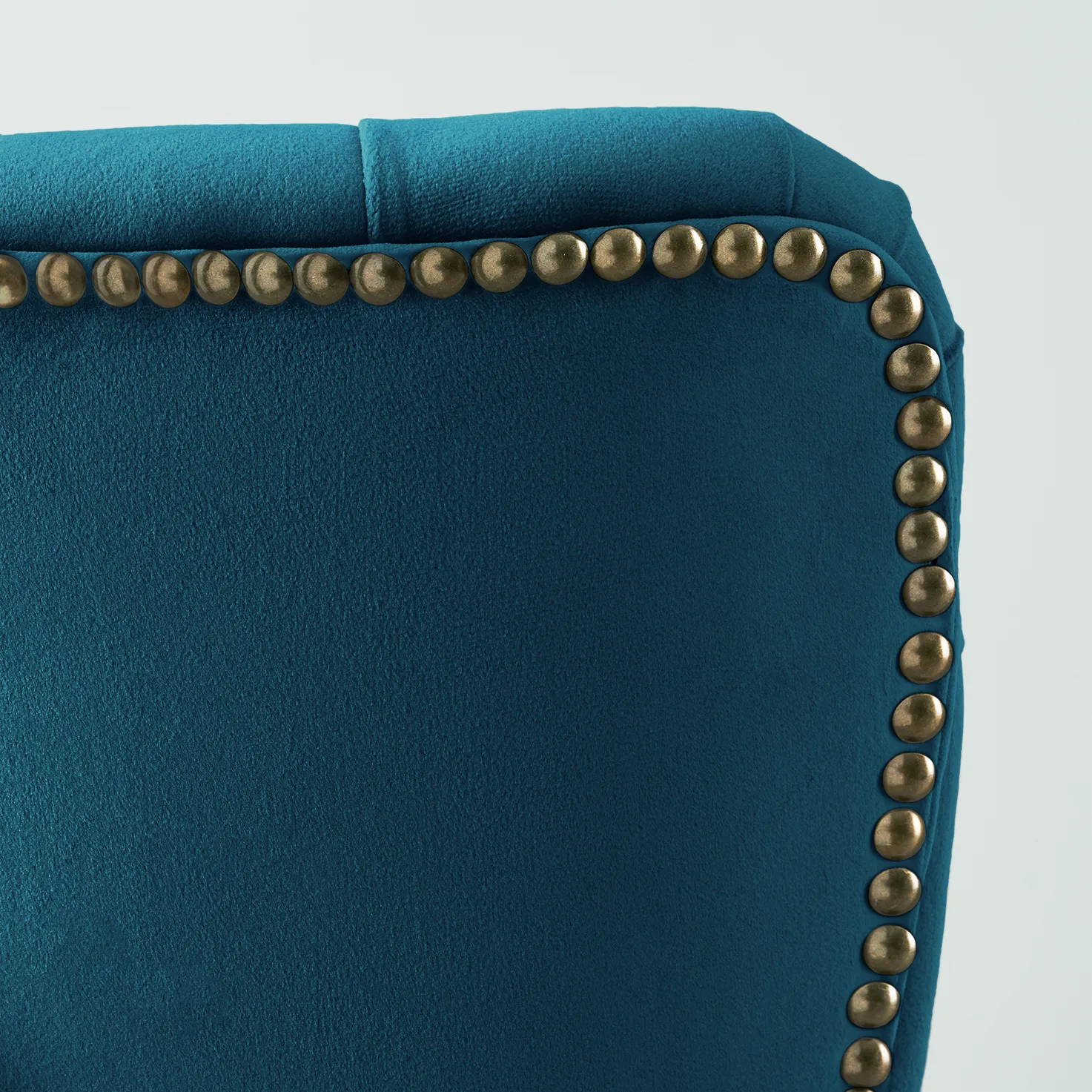 Saxon Peacock Blue Velvet Bar Stool