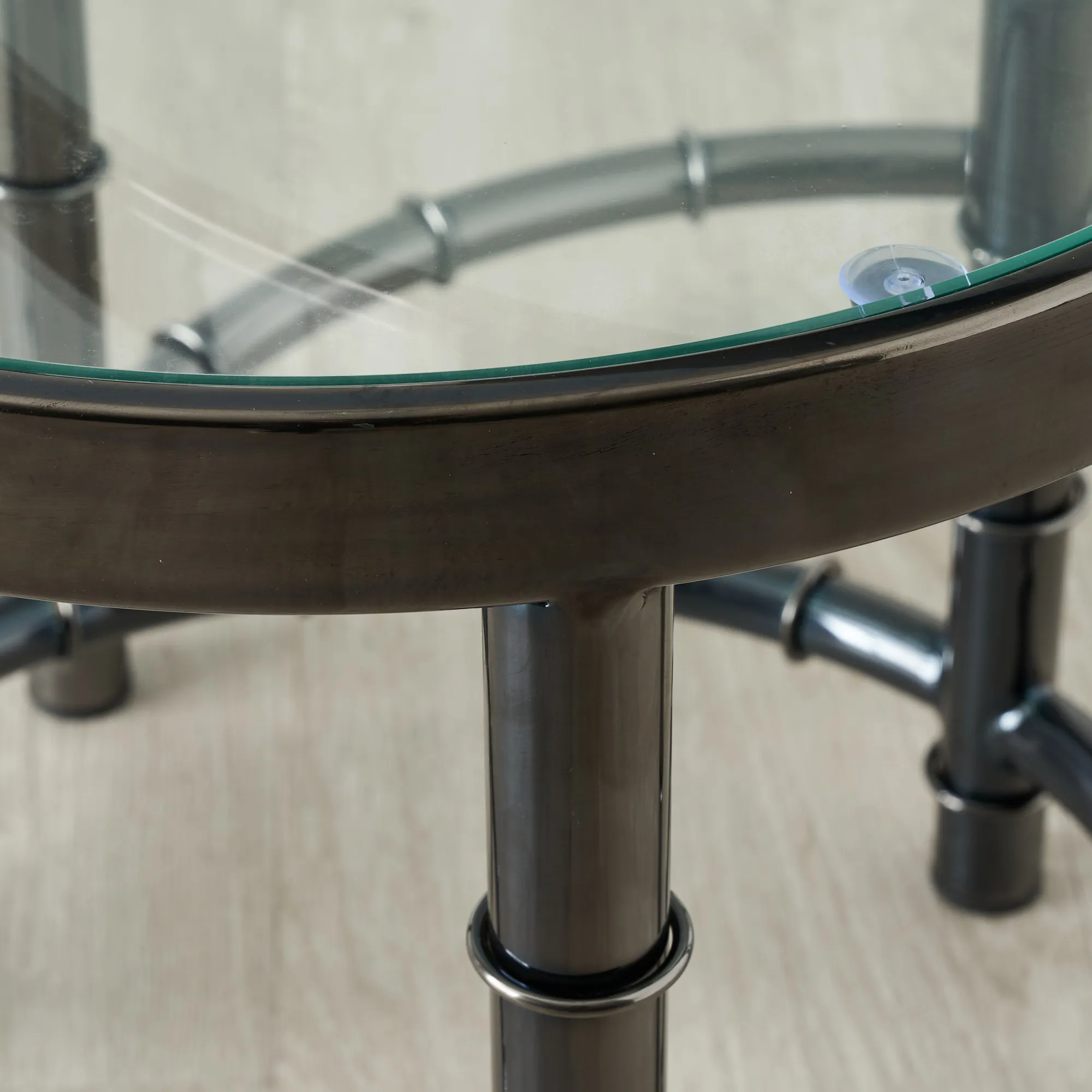 Balmoral II Black Nickel Round Nested Side Tables | Koala Living