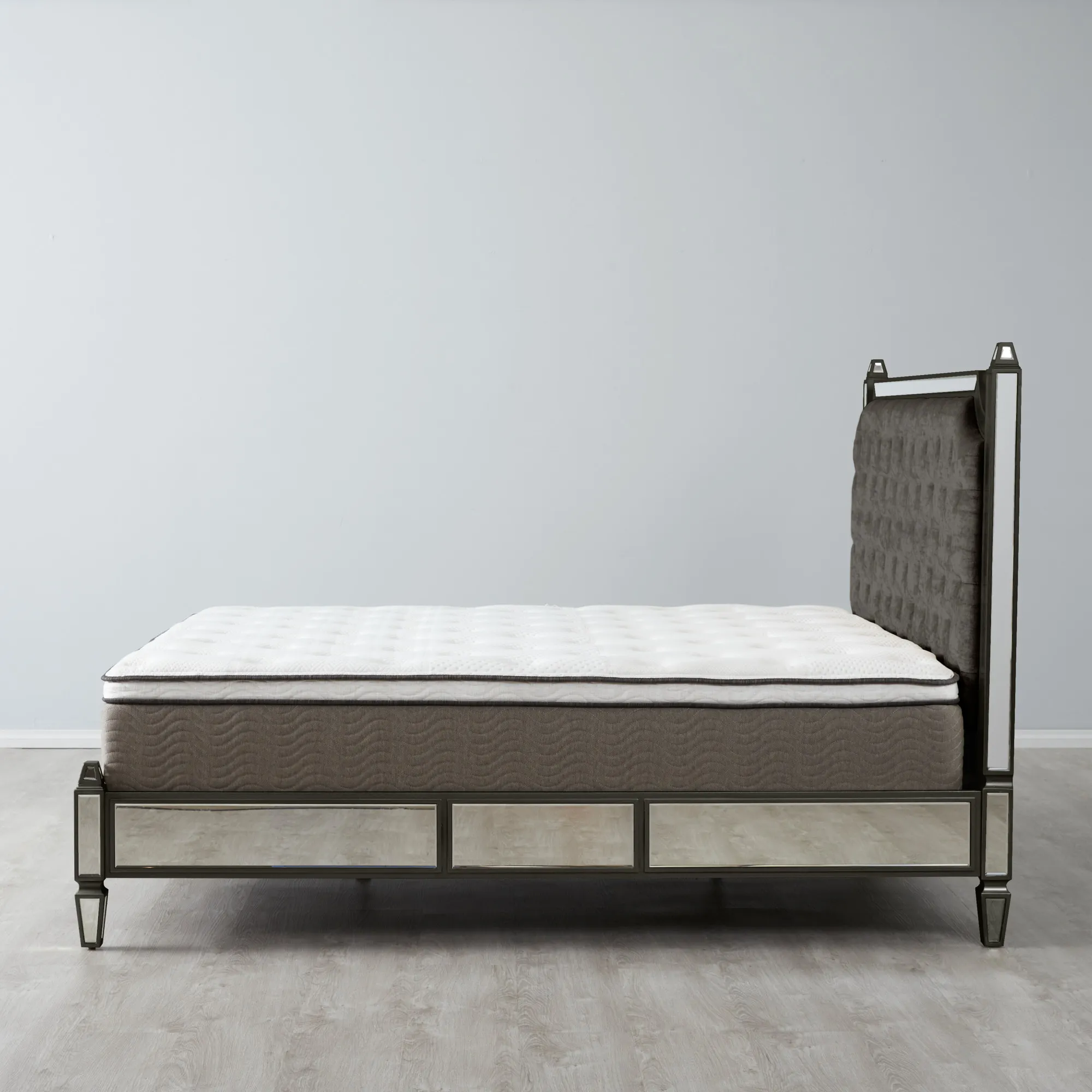 Felicity Brushed Black Queen Bed