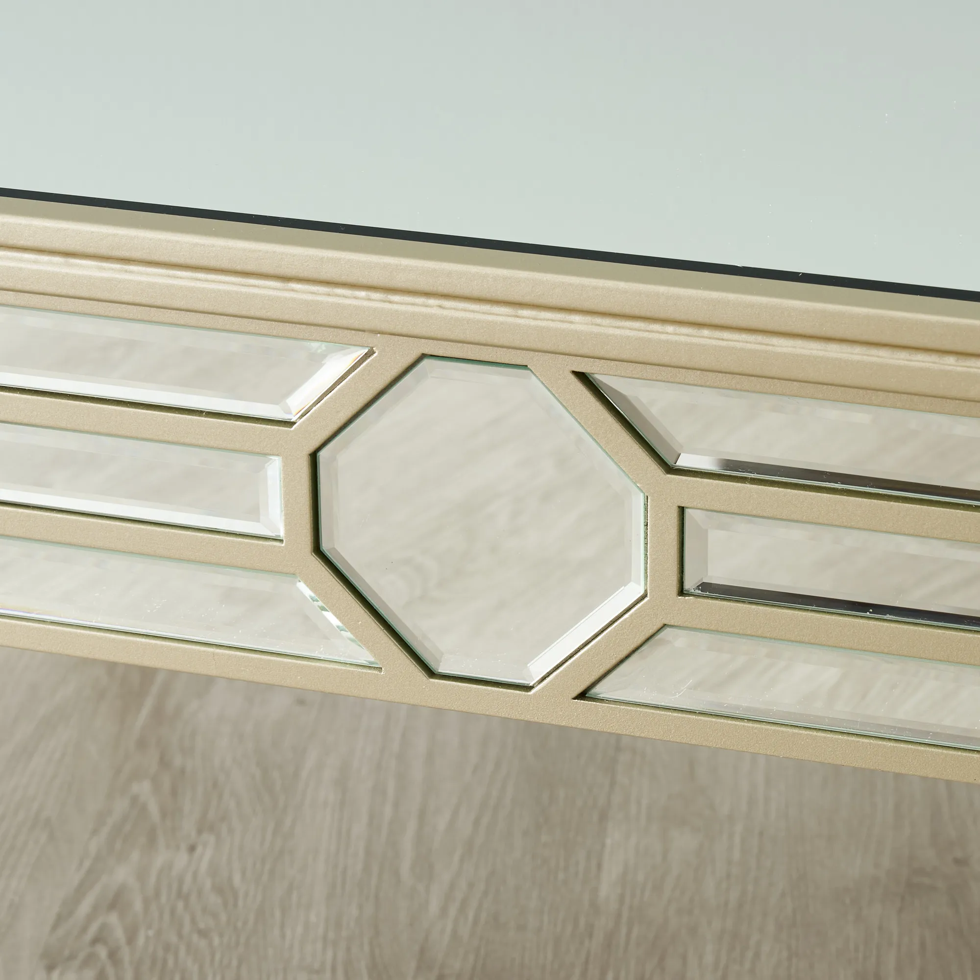 Madeleine Mirror Coffee Table - Champagne Gold Frame