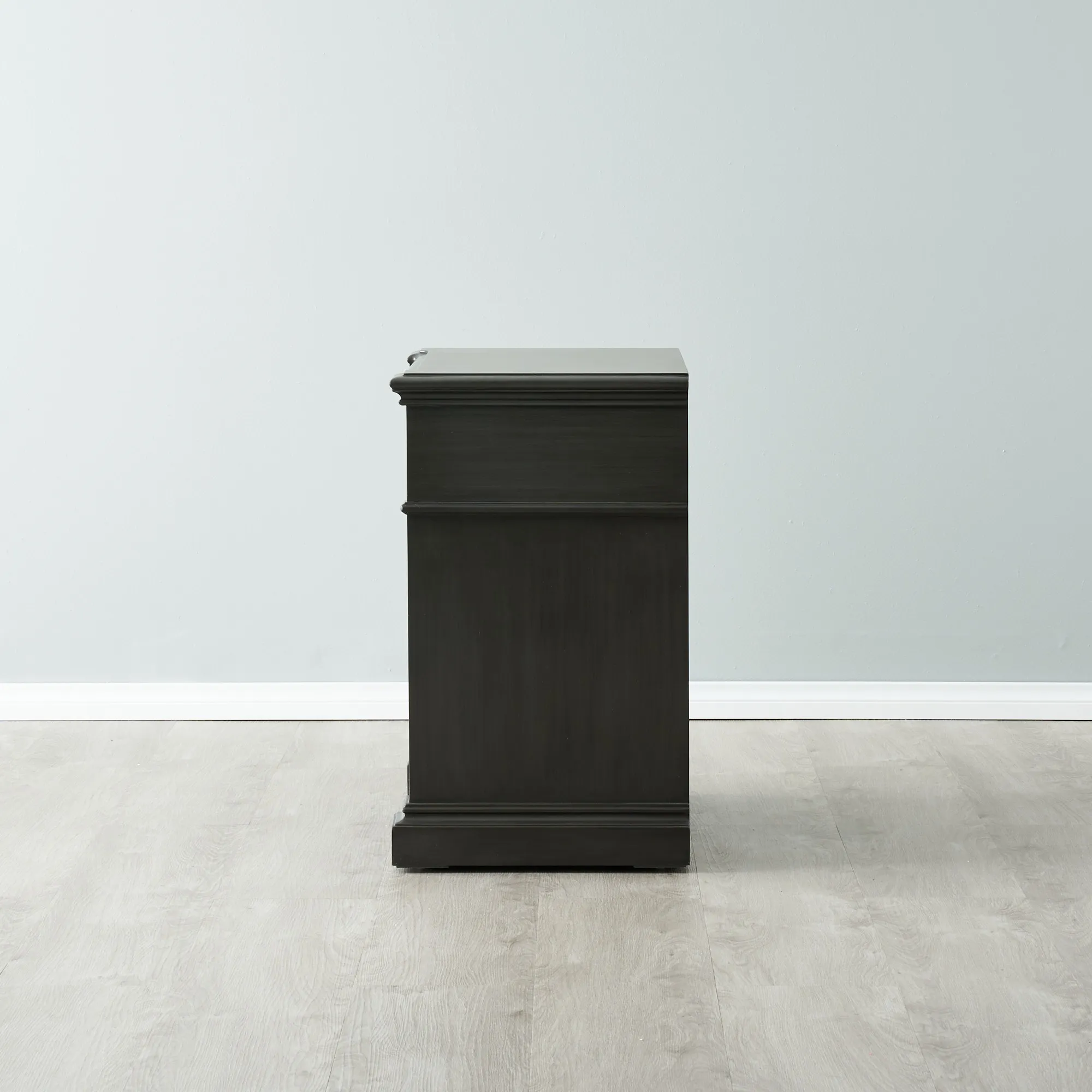 Solitude Brushed Black Bedside Table | Koala Living