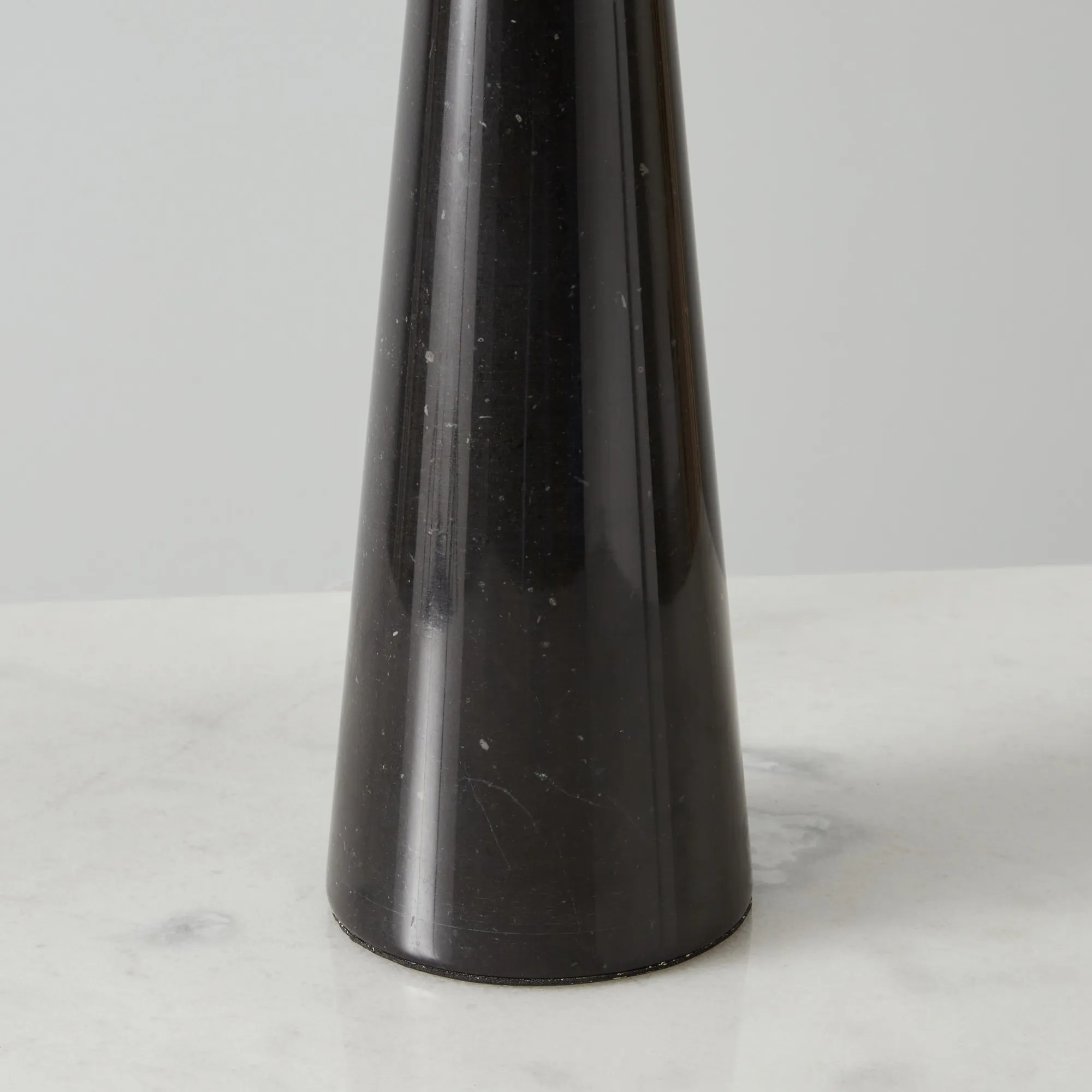 Nadia Black Marble Table Lamp - Black Fabric Lamp Shade