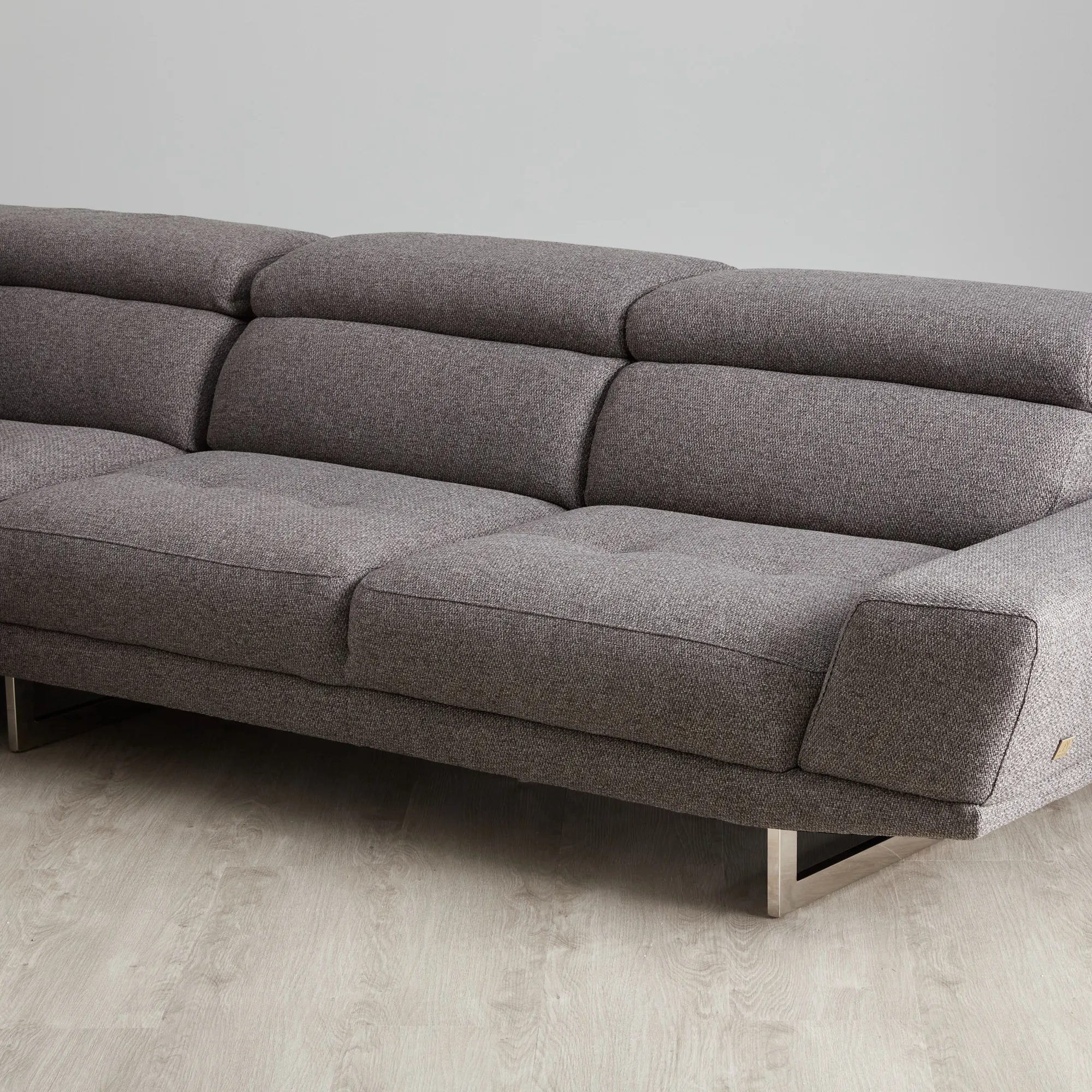 Albany Charcoal Woven Left Chaise Lounge | Koala Living