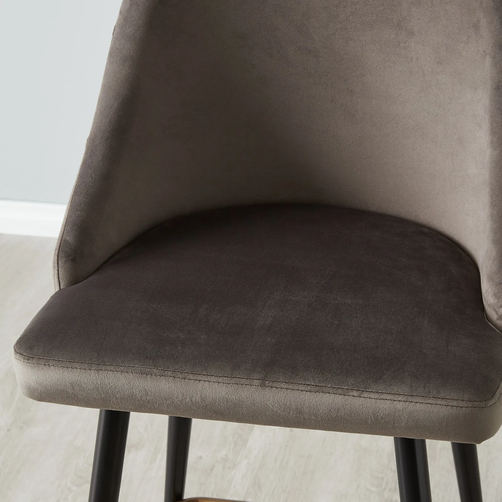 Winston III Mushroom Velvet 64cm Counter Stool