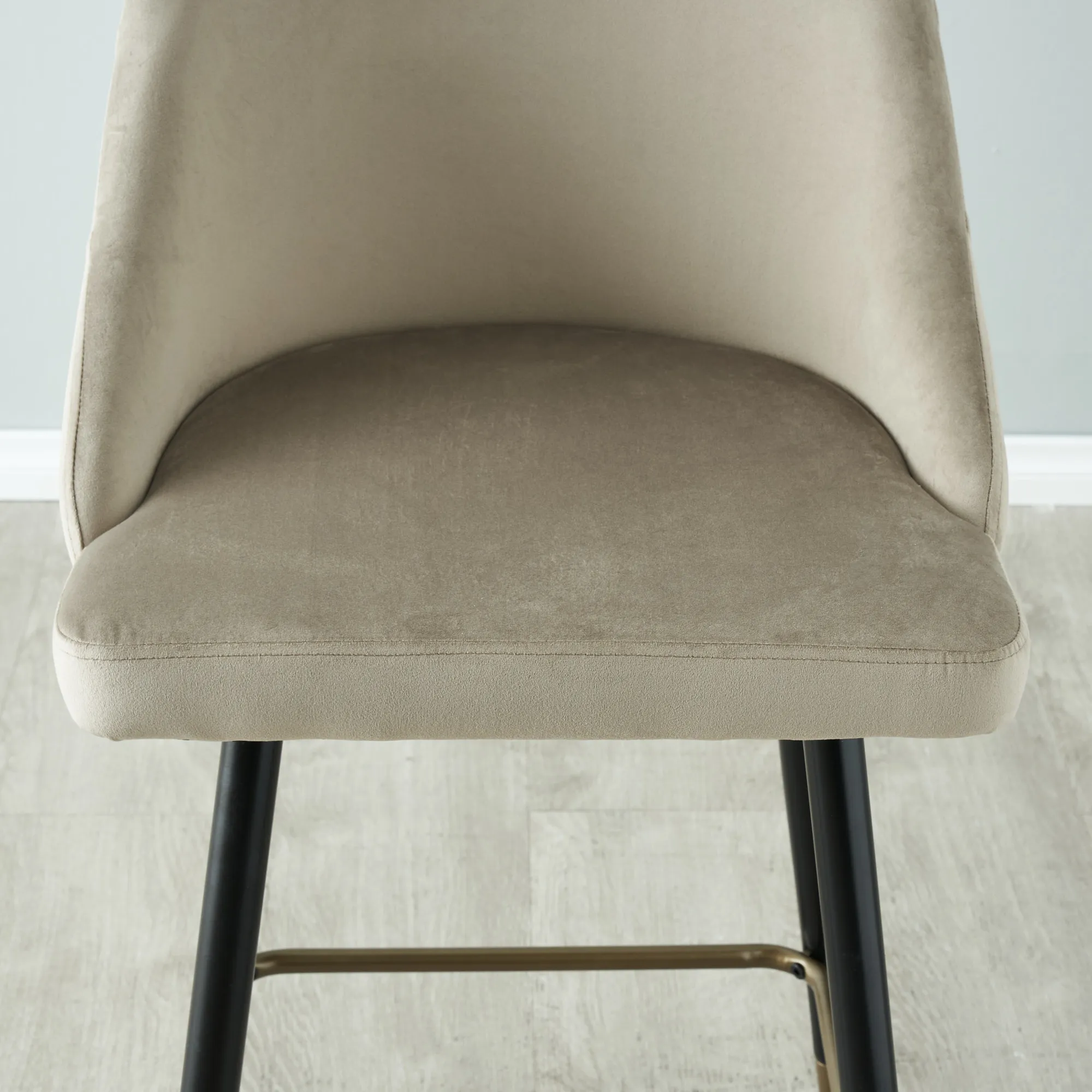 Winston III Beige Velvet 64cm Counter Stool