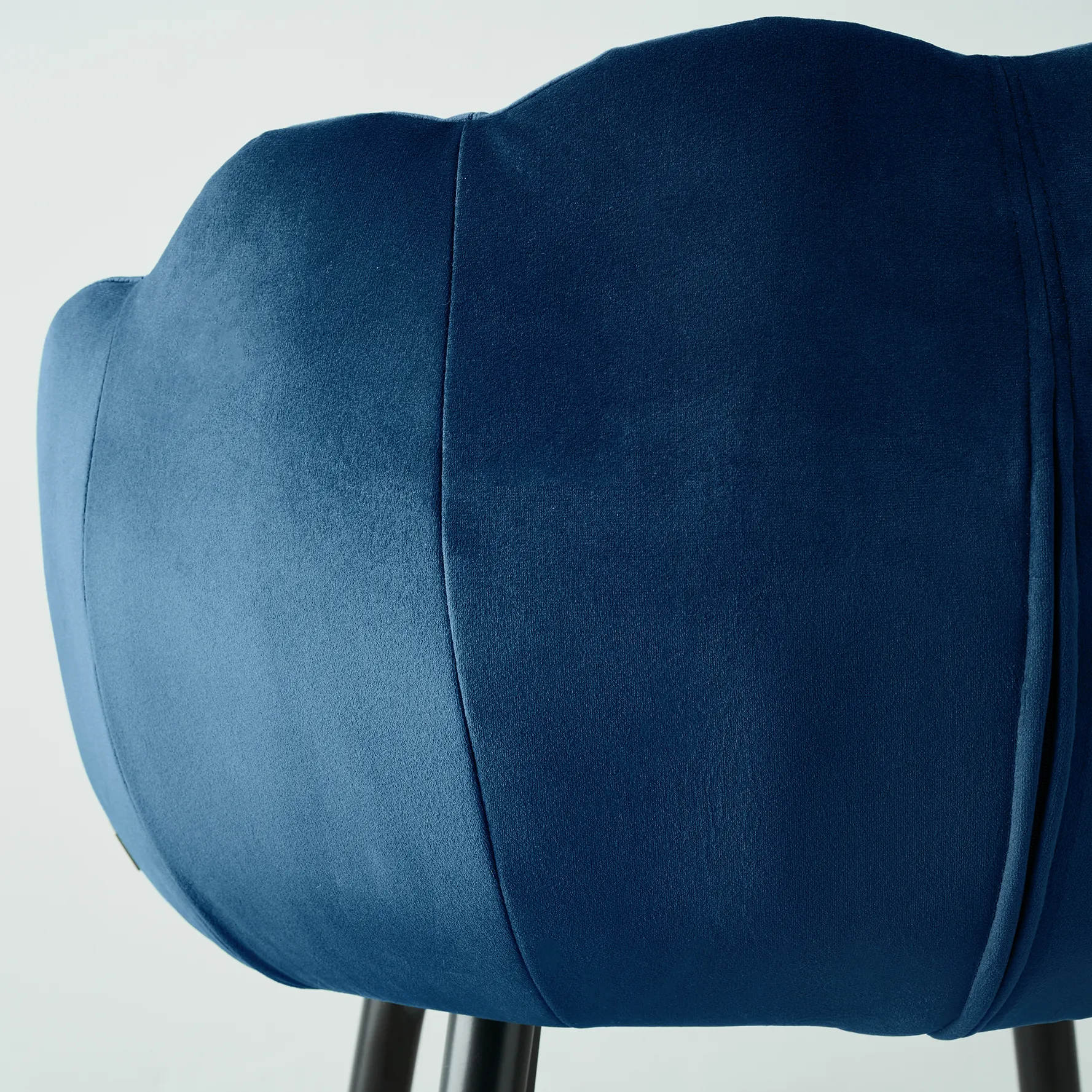 Amber III Navy Velvet Counter Stool