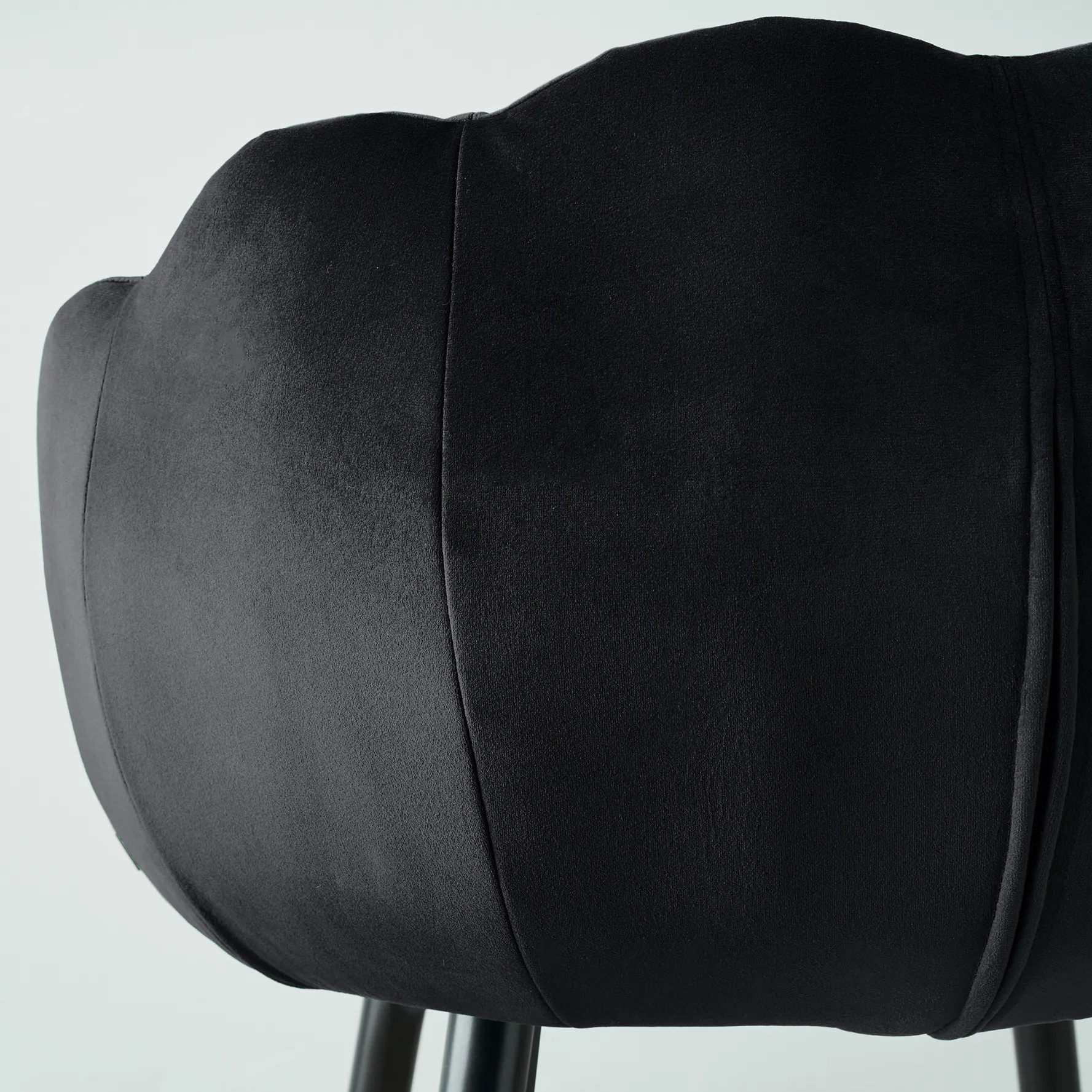 Amber III Black Velvet Counter Stool