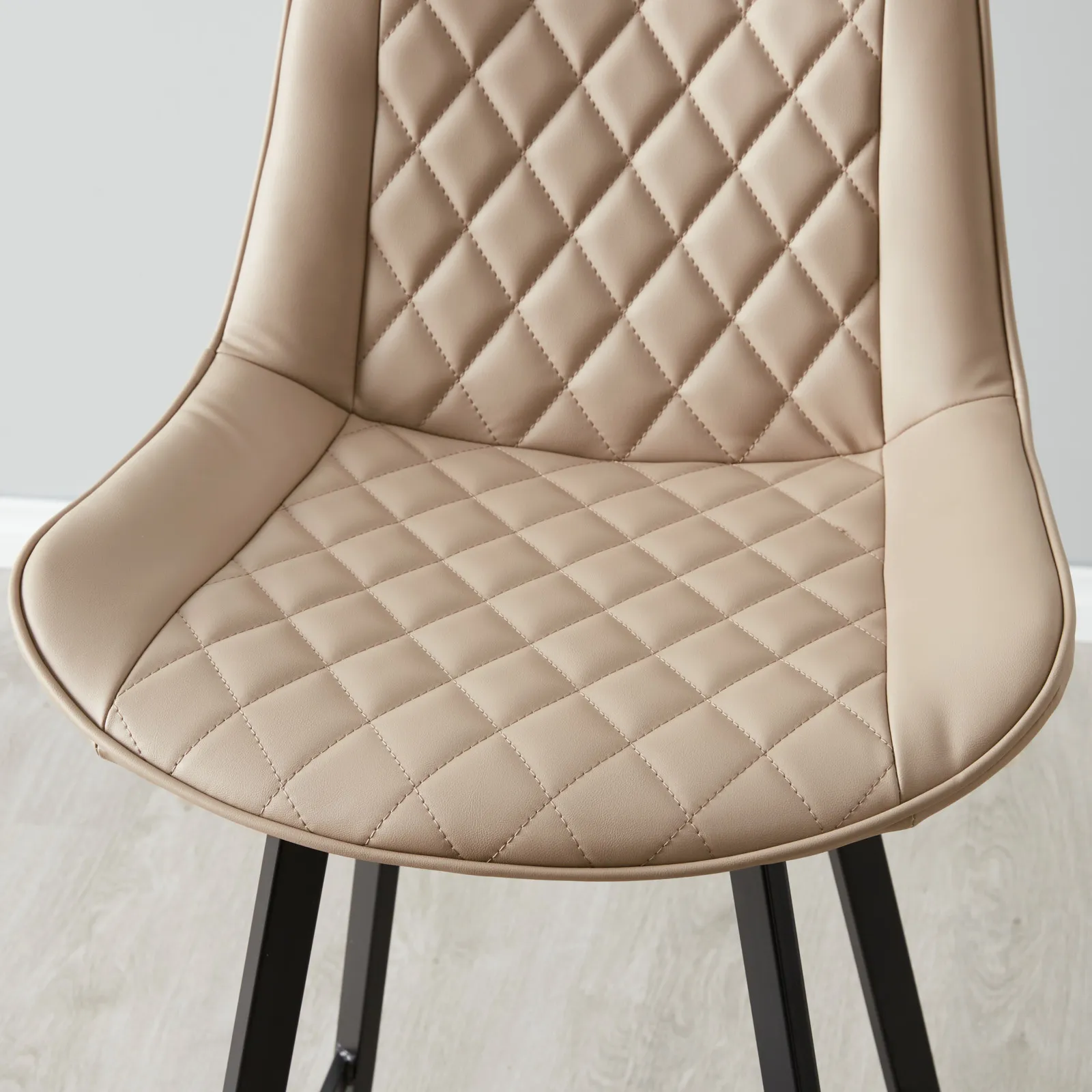 Gavin Sand Beige Vegan Leather Bar Stool | Koala Living