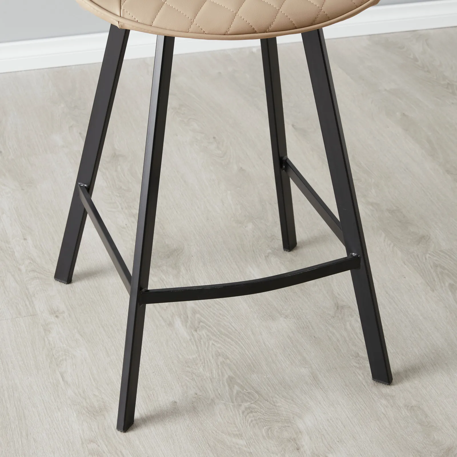 Gavin Sand Beige Vegan Leather Bar Stool | Koala Living