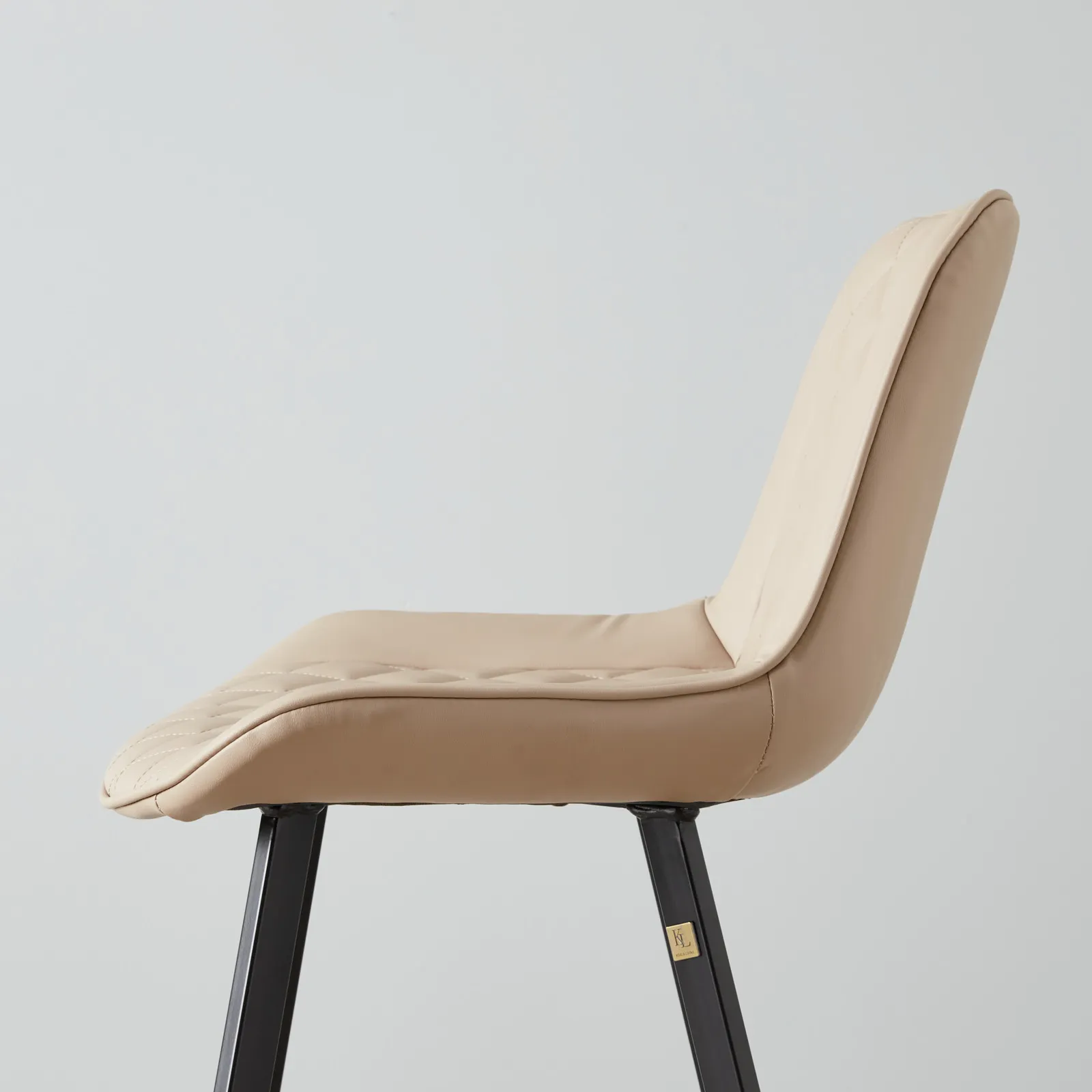 Gavin Sand Beige Vegan Leather Bar Stool | Koala Living