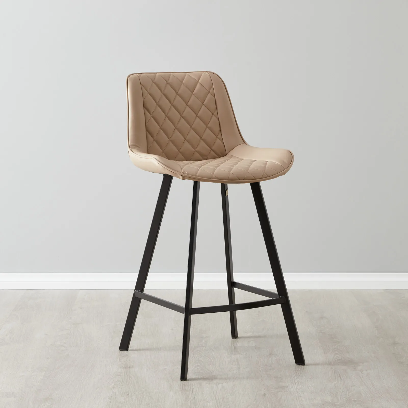 Gavin Sand Beige Vegan Leather Bar Stool | Koala Living