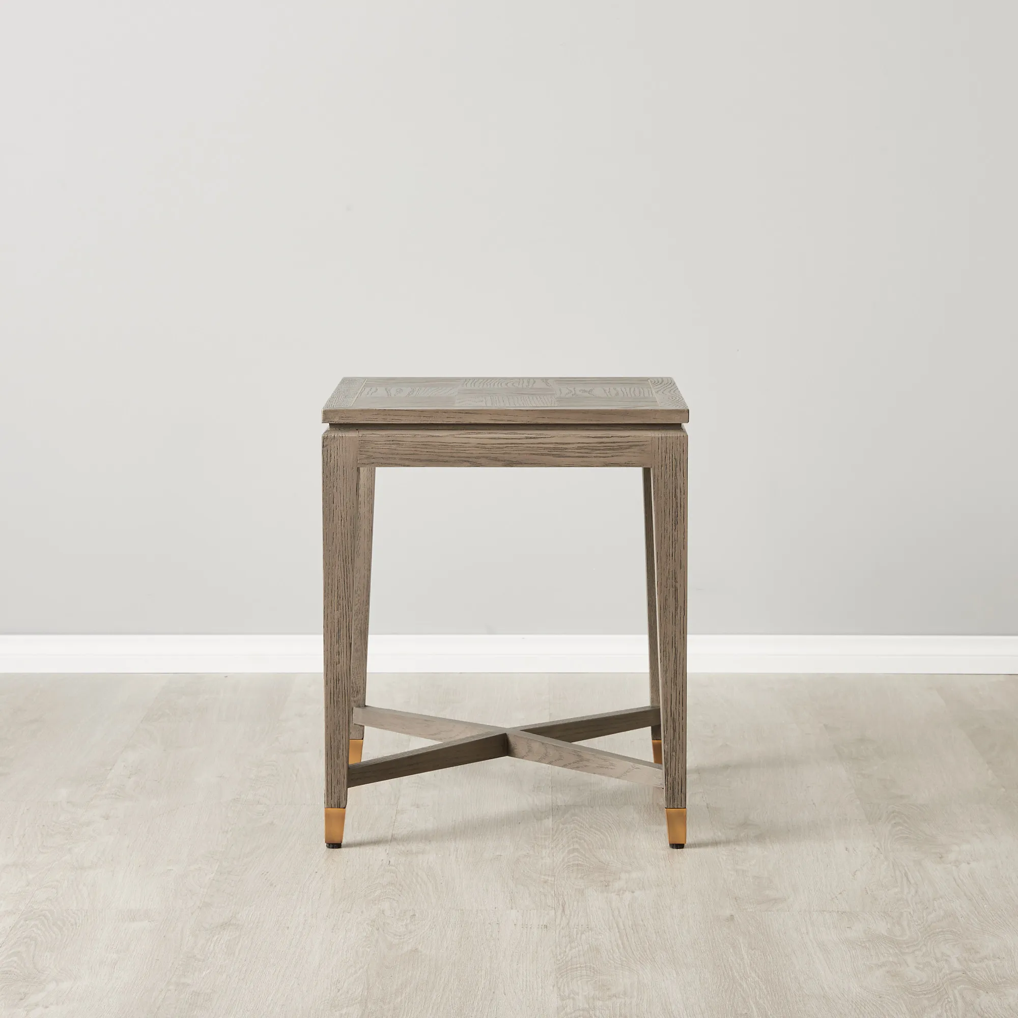 Tanya Taupe Wooden Side Table