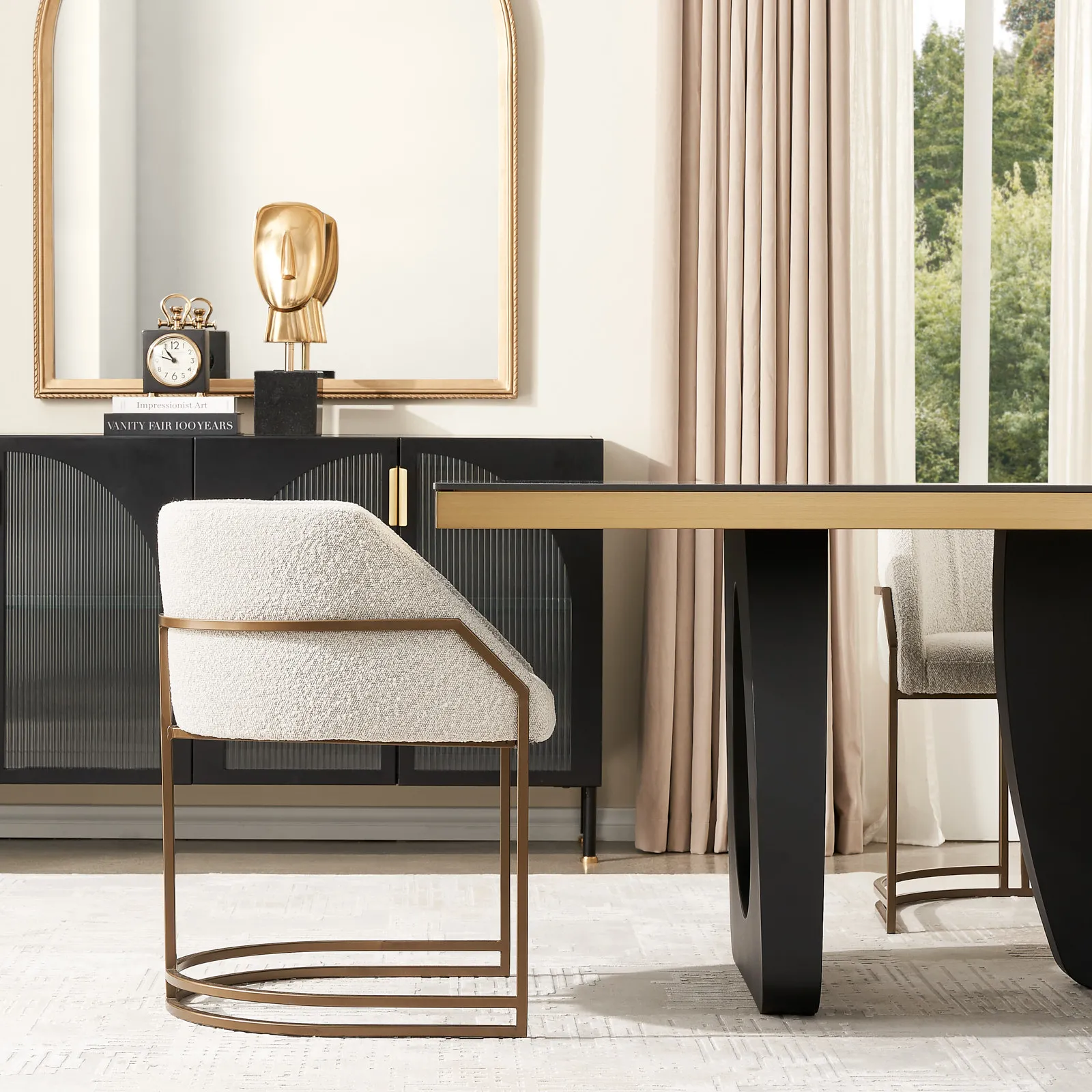 Laura Cream Boucle Dining Chair | Koala Living