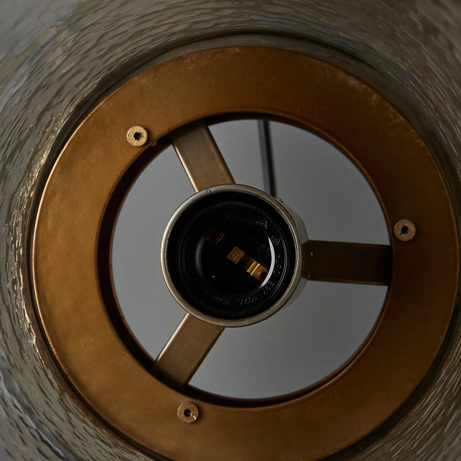 Kristoff Clear Glass Satin Brass Atrium Pendant | Koala Living