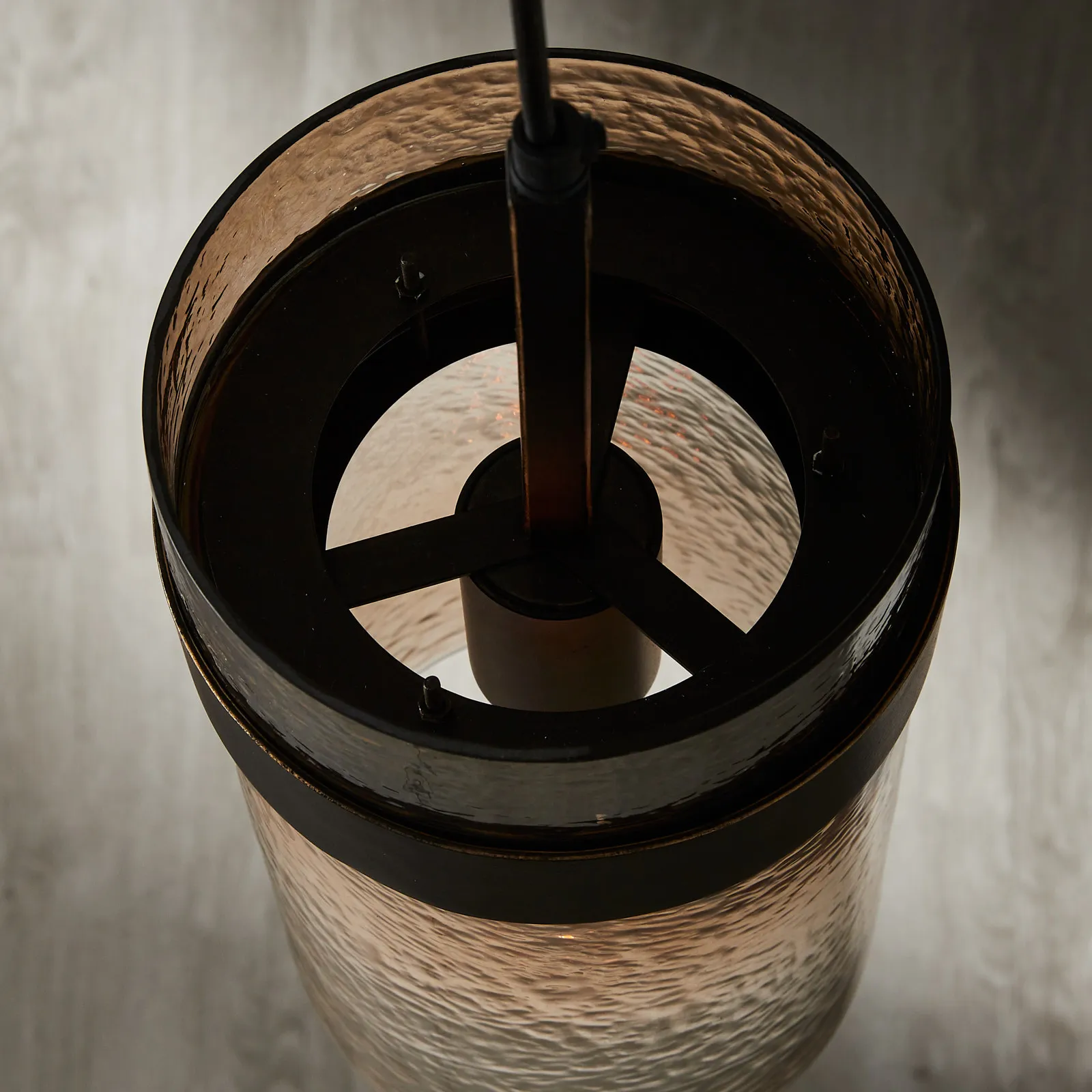 Kristoff Copper Brown Glass Gilded Dark Bronze Atrium Pendant | Koala ...