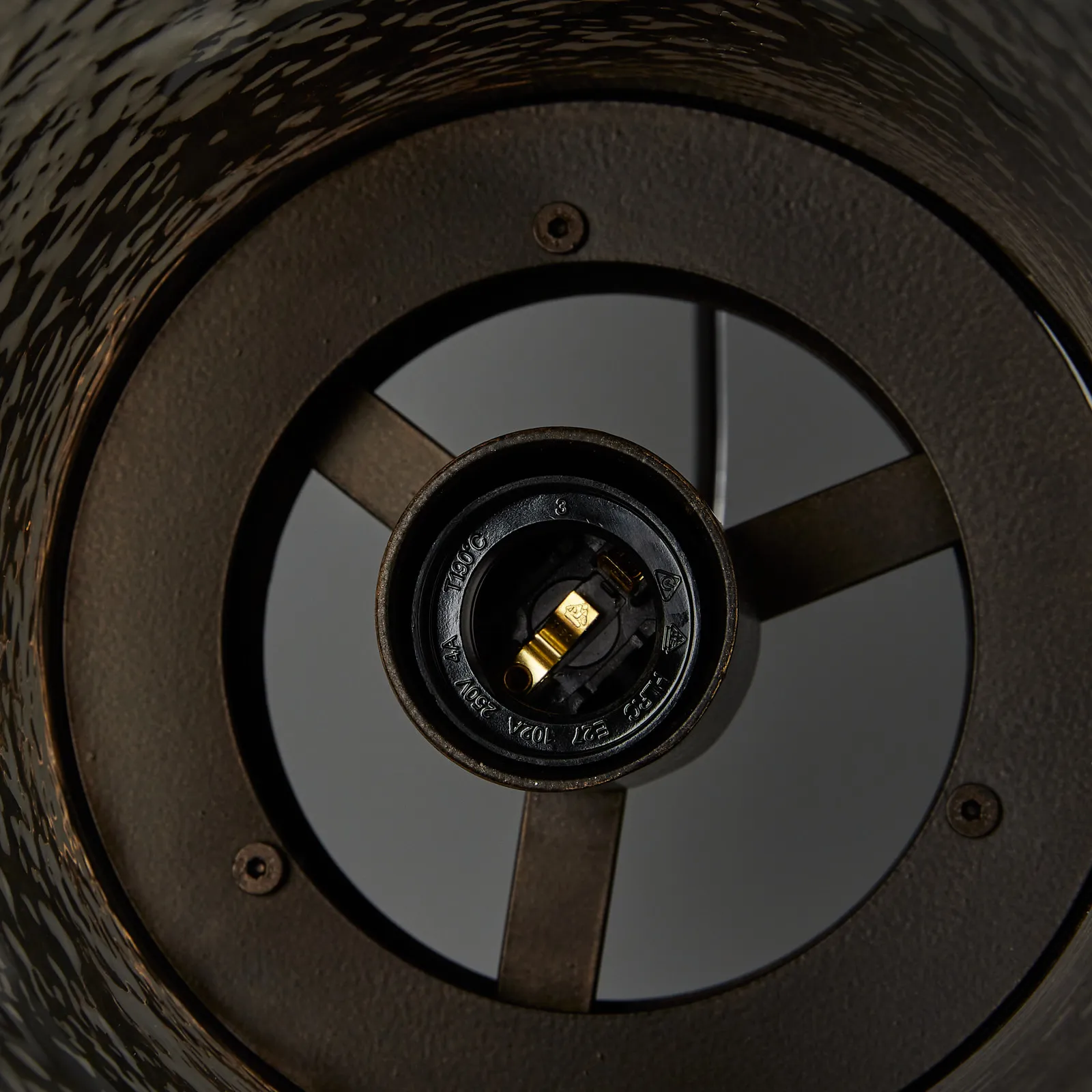 Kristoff Copper Brown Glass Gilded Dark Bronze Atrium Pendant | Koala ...