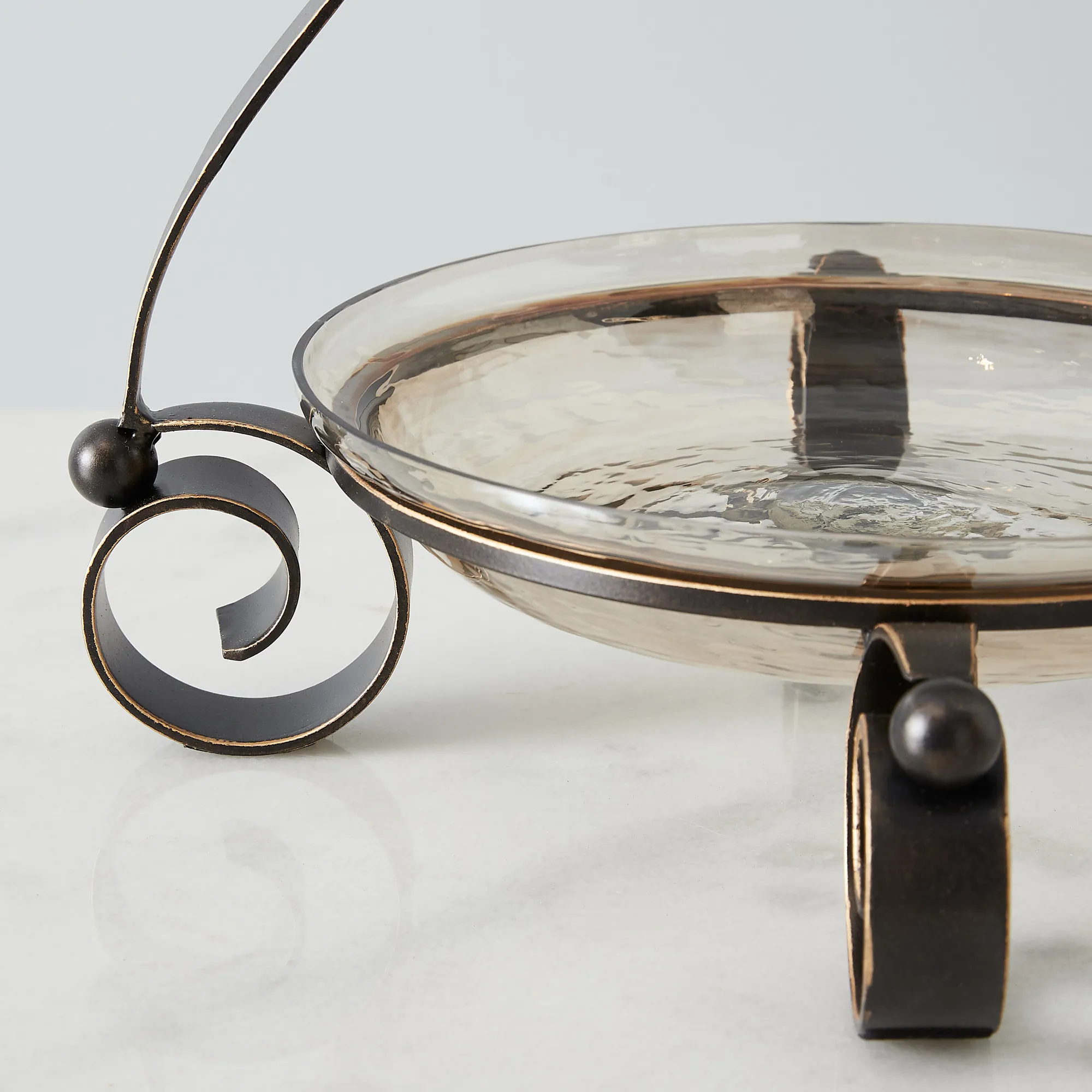 Abigail Gilded Dark Bronze 2-Tier Cake Stand