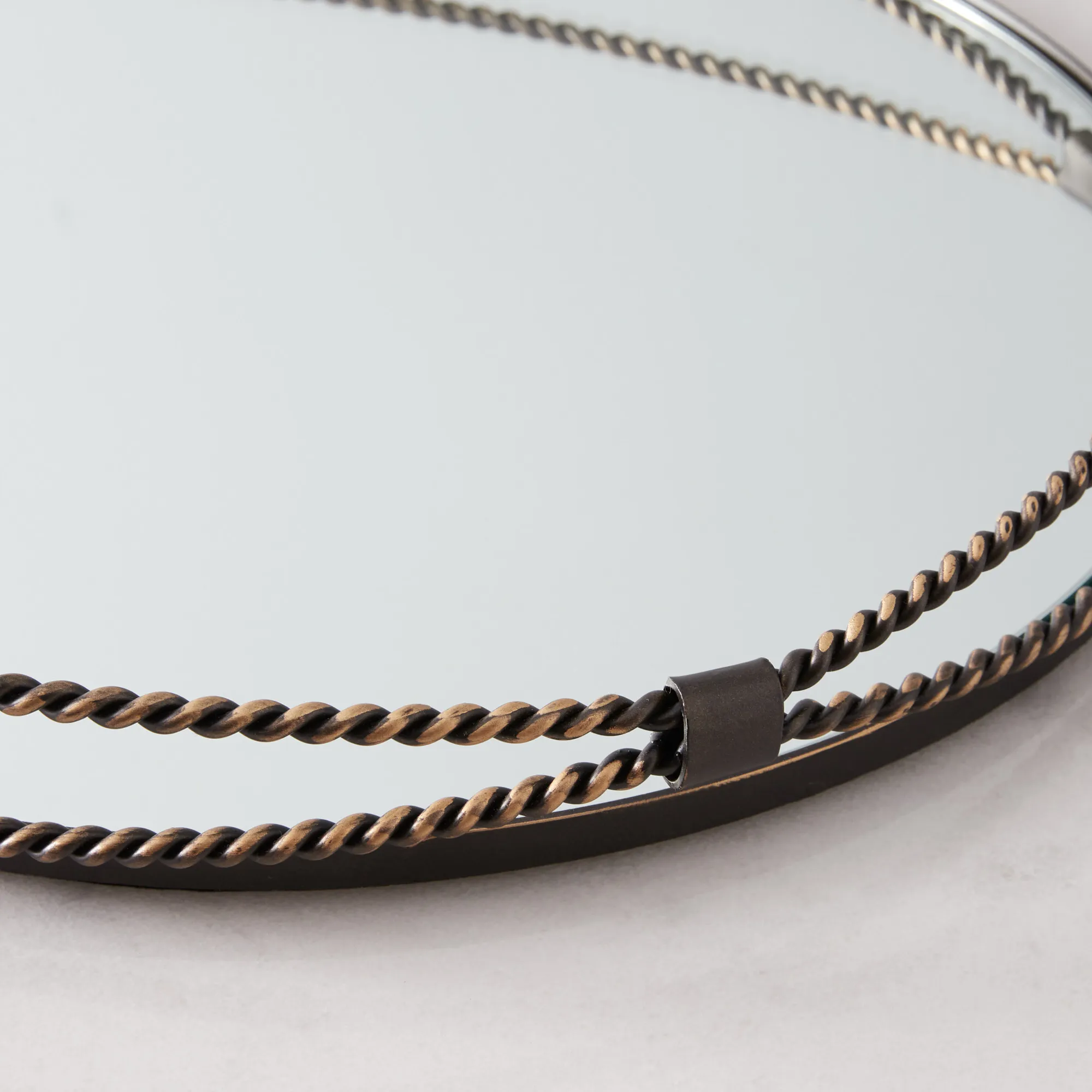 Natalia Gilded Dark Bronze Rope Tray