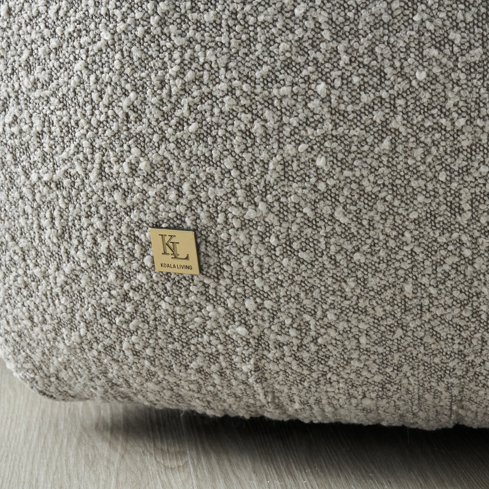 Everett Sea Grey Boucle 3 Seater Sofa
