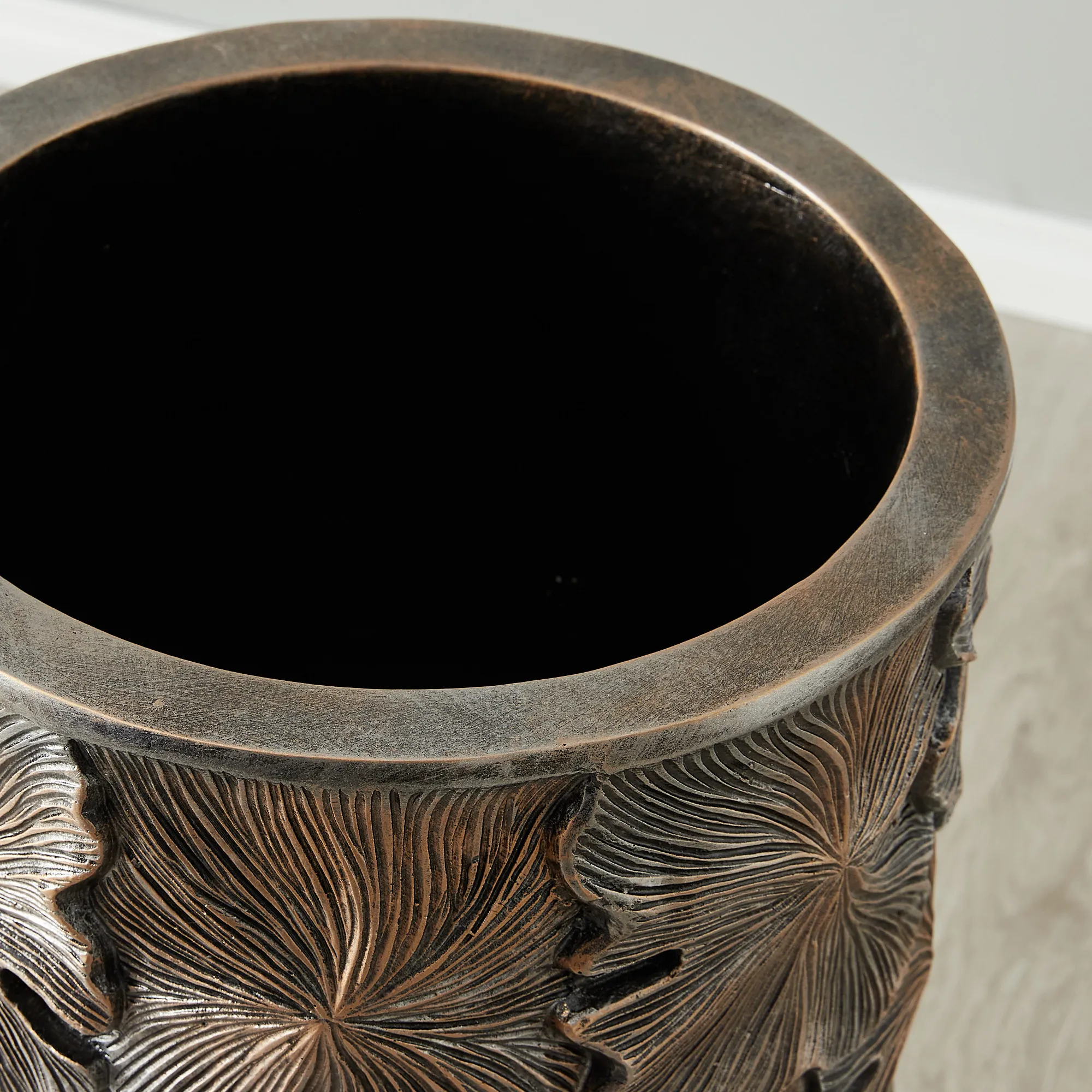 Posy Elongated Antique Gold Vase - Small