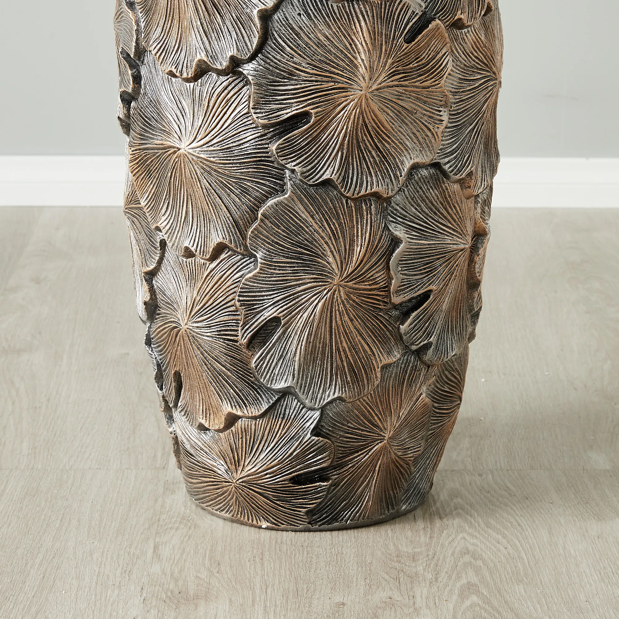 Posy Elongated Antique Gold Vase - Small