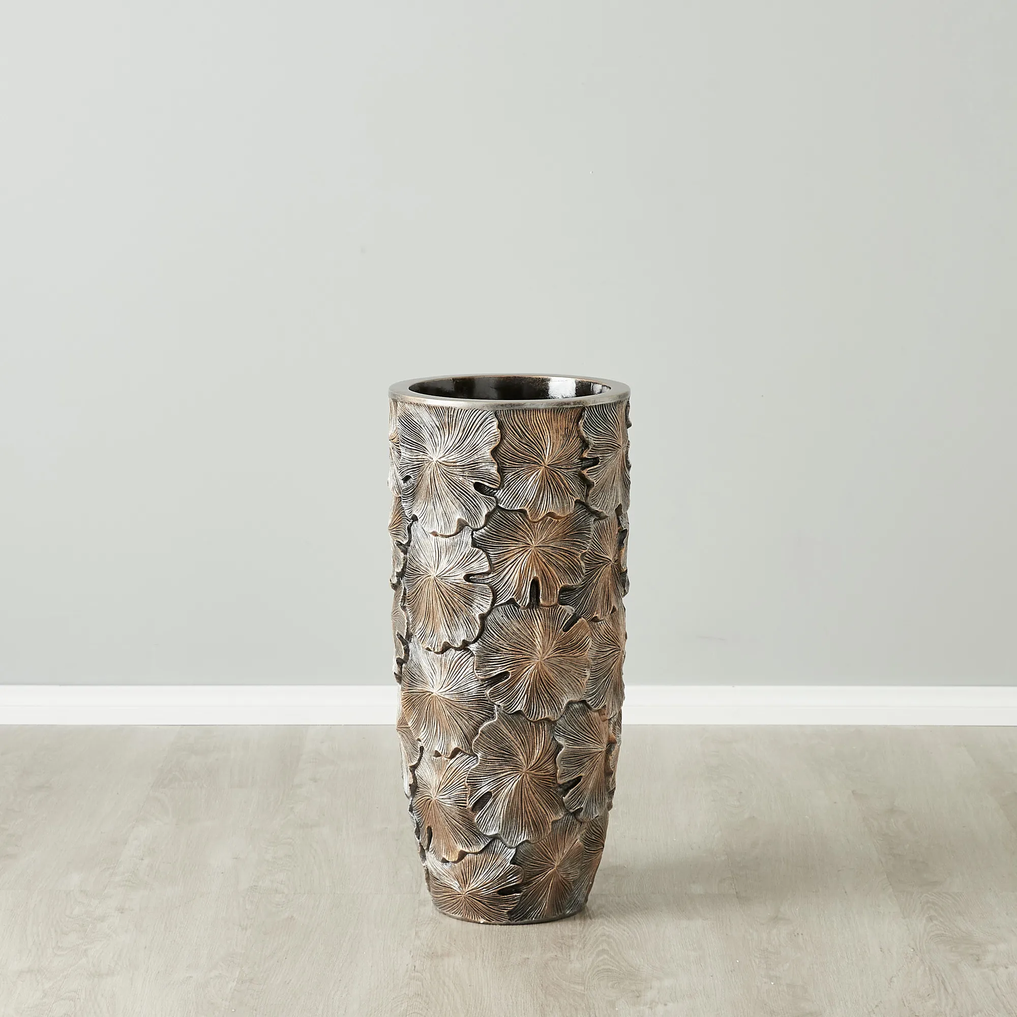 Posy Elongated Antique Gold Vase - Small