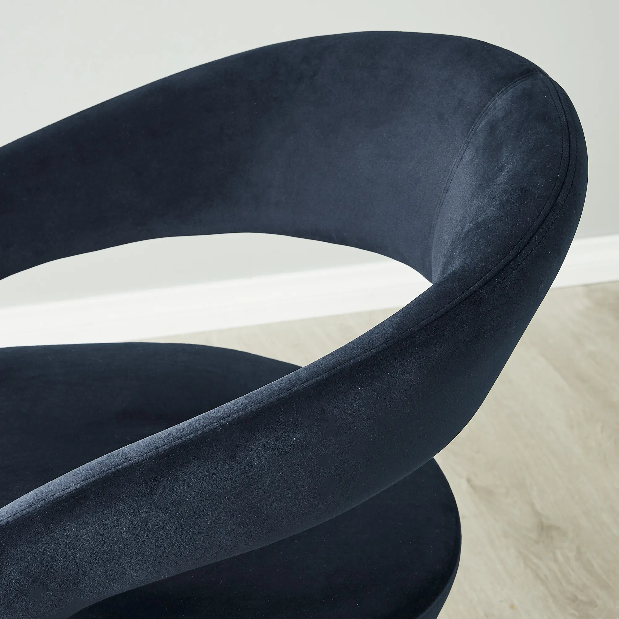 Moulin Midnight Navy Velvet Dining Chair - Brushed Gold Legs