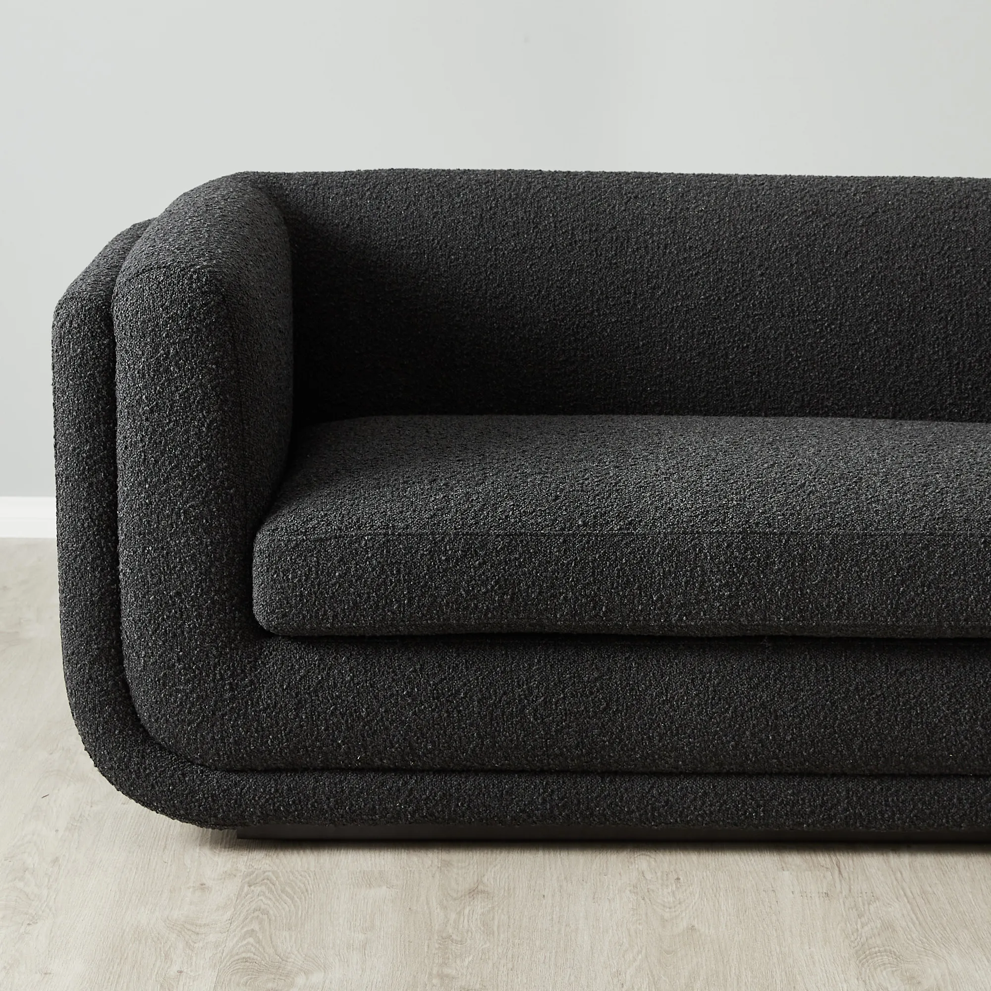 Clementine Black Boucle 3-Seater Sofa | Koala Living