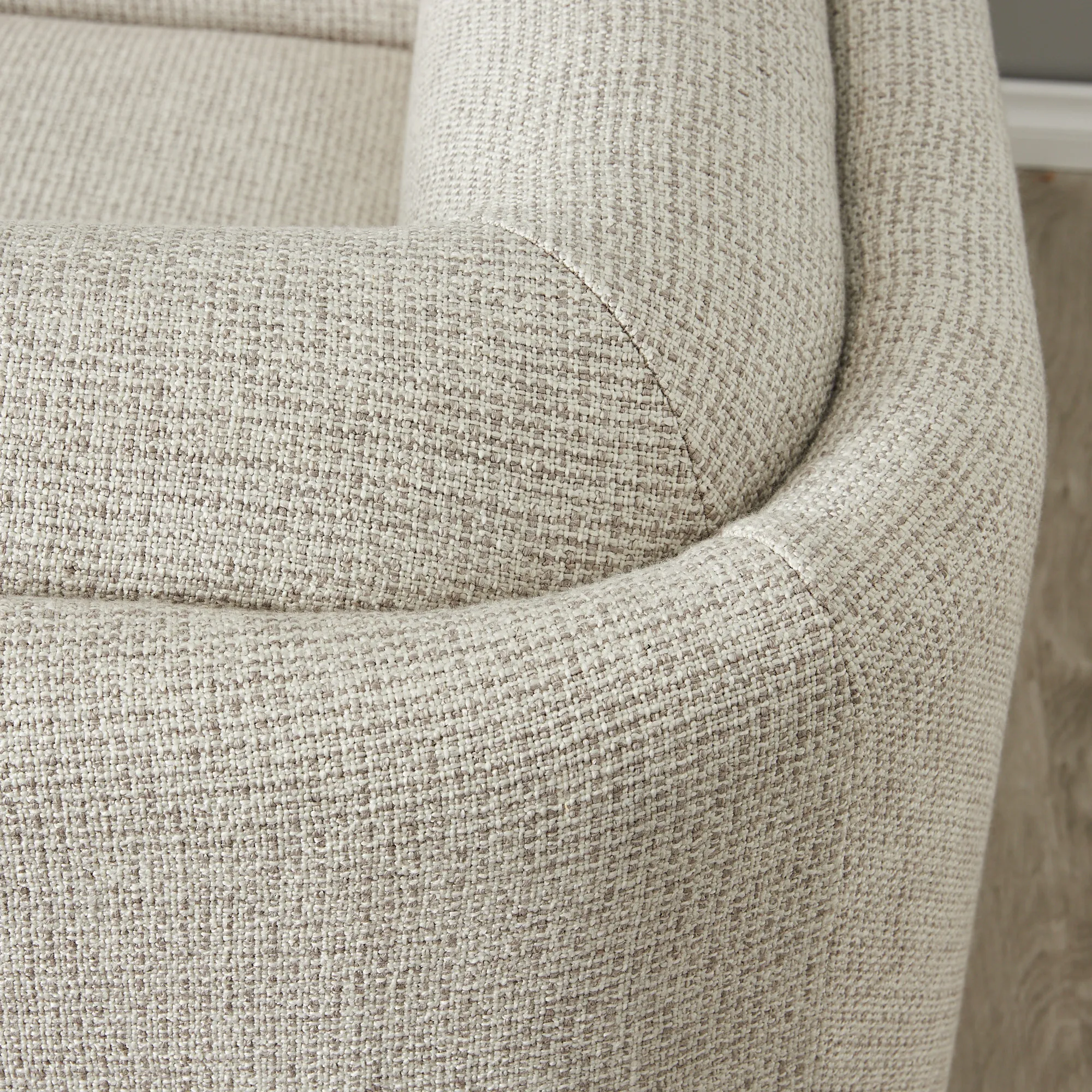 Clementine Dove Grey Woven 3-Seater Fabric Sofa