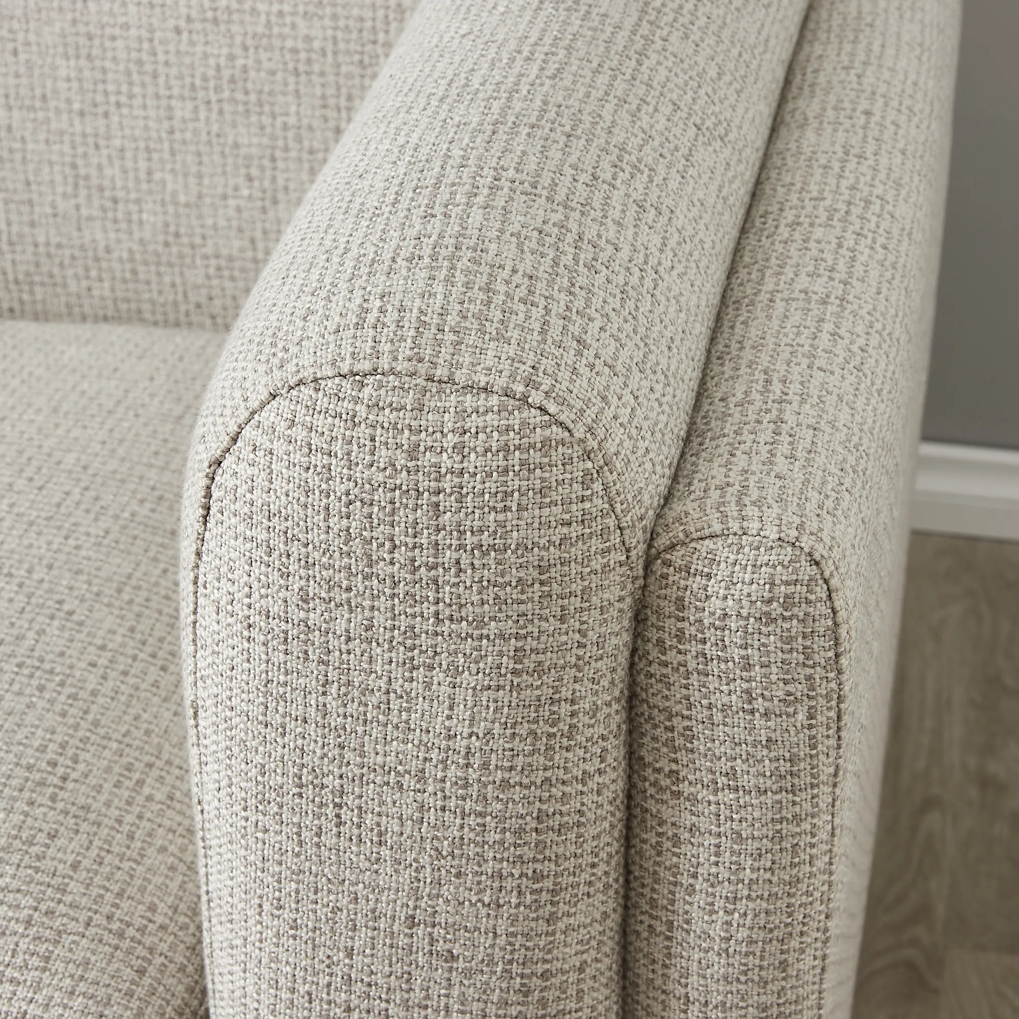 Clementine Dove Grey Woven 2-Seater Fabric Sofa | Koala Living