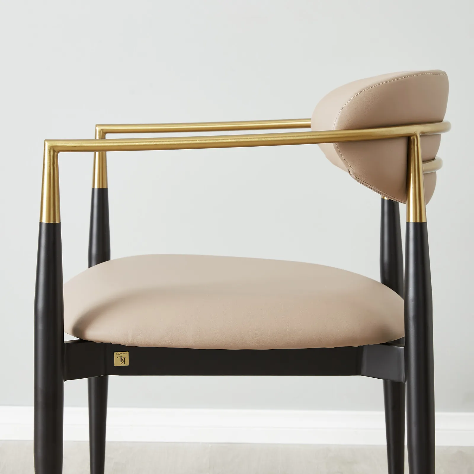 Amy Sand Beige Vegan Leather Dining Chair | Koala Living