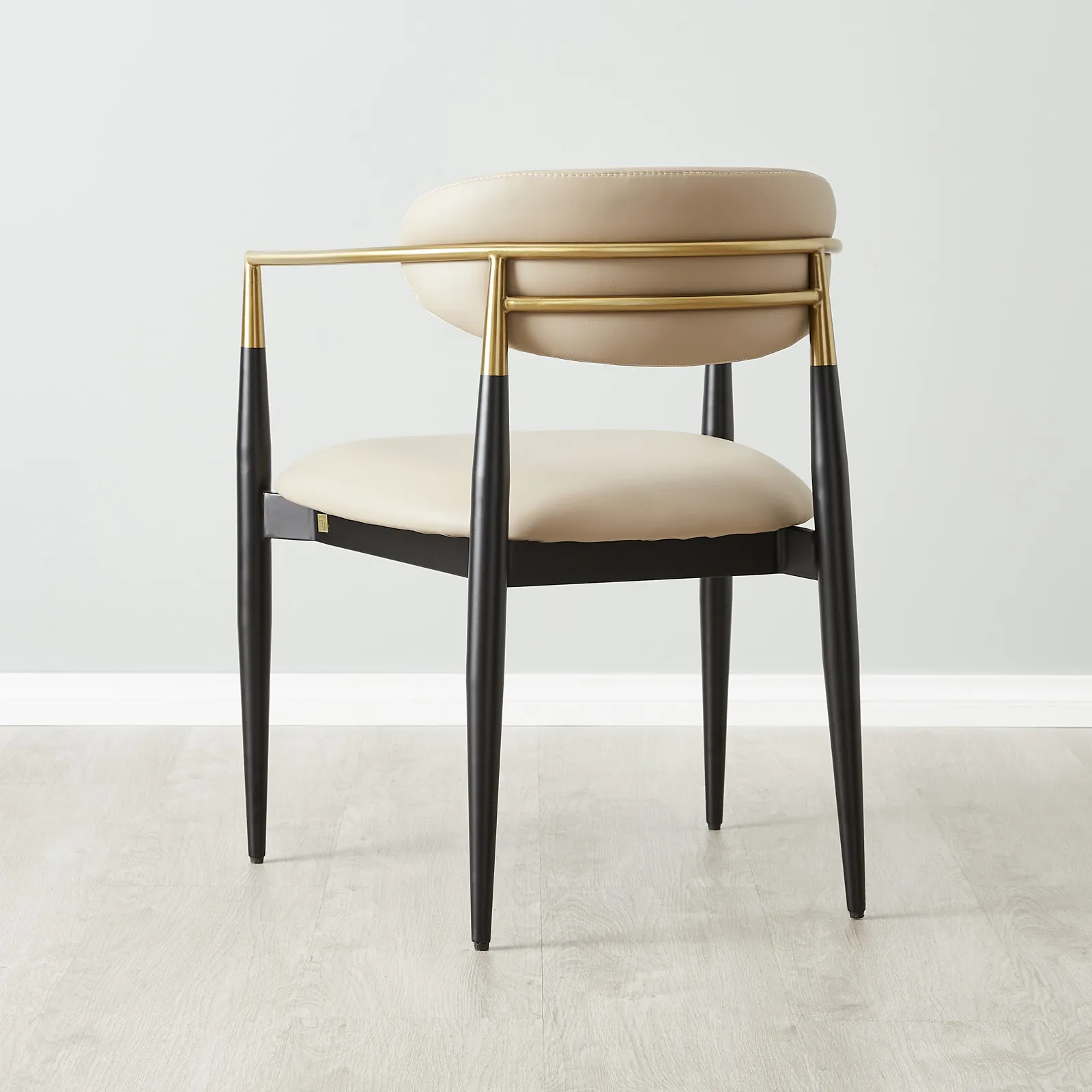 Amy Sand Beige Vegan Leather Dining Chair