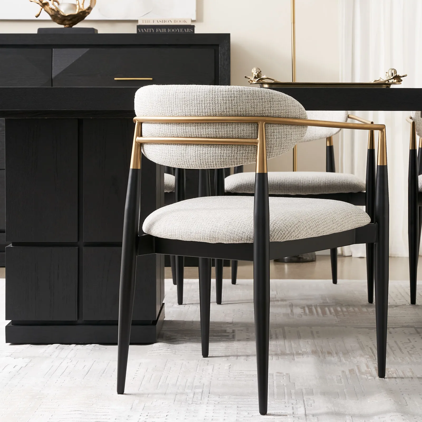 Amy Dove Grey Woven Fabric Dining Chair | Koala Living