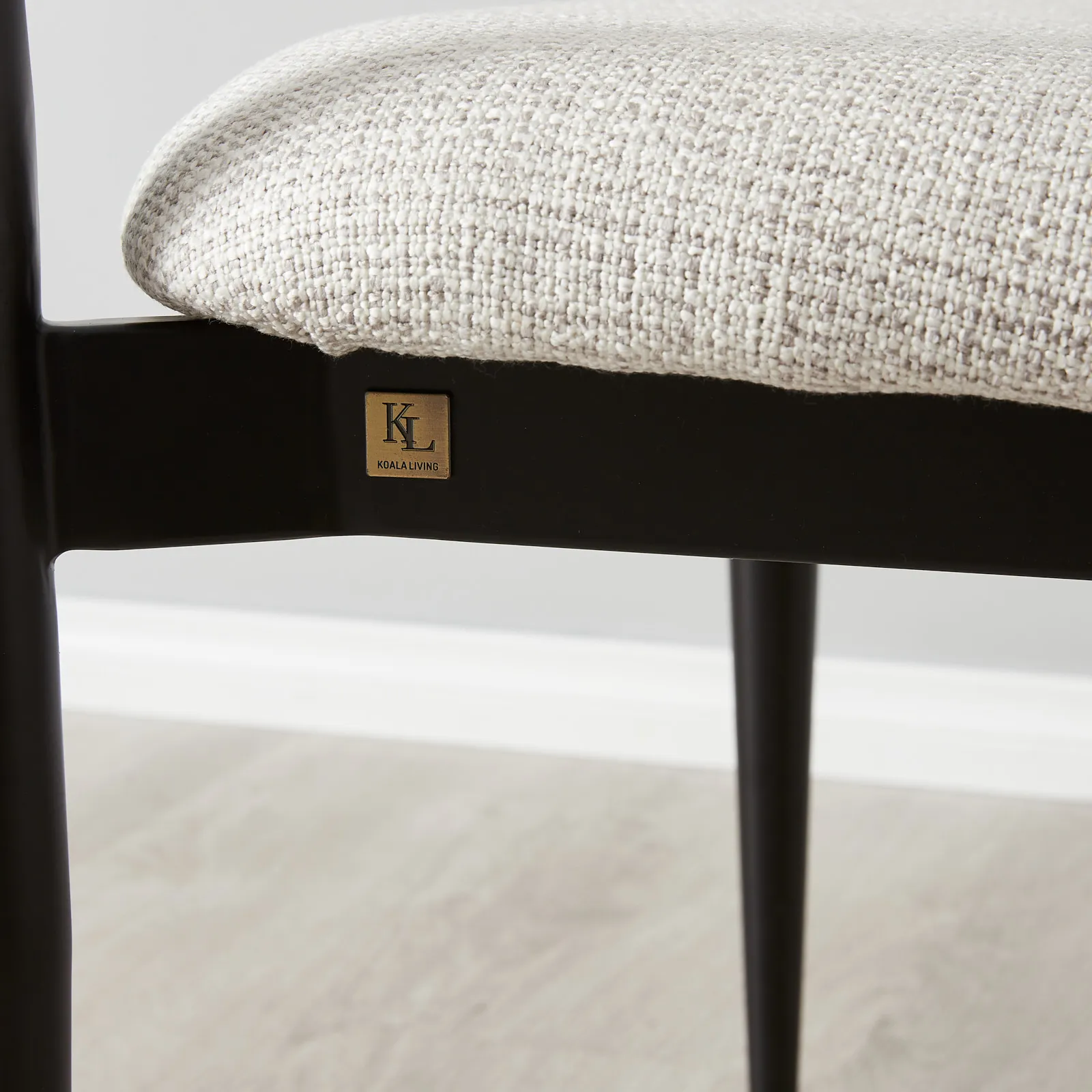 Amy Dove Grey Woven Fabric Dining Chair | Koala Living