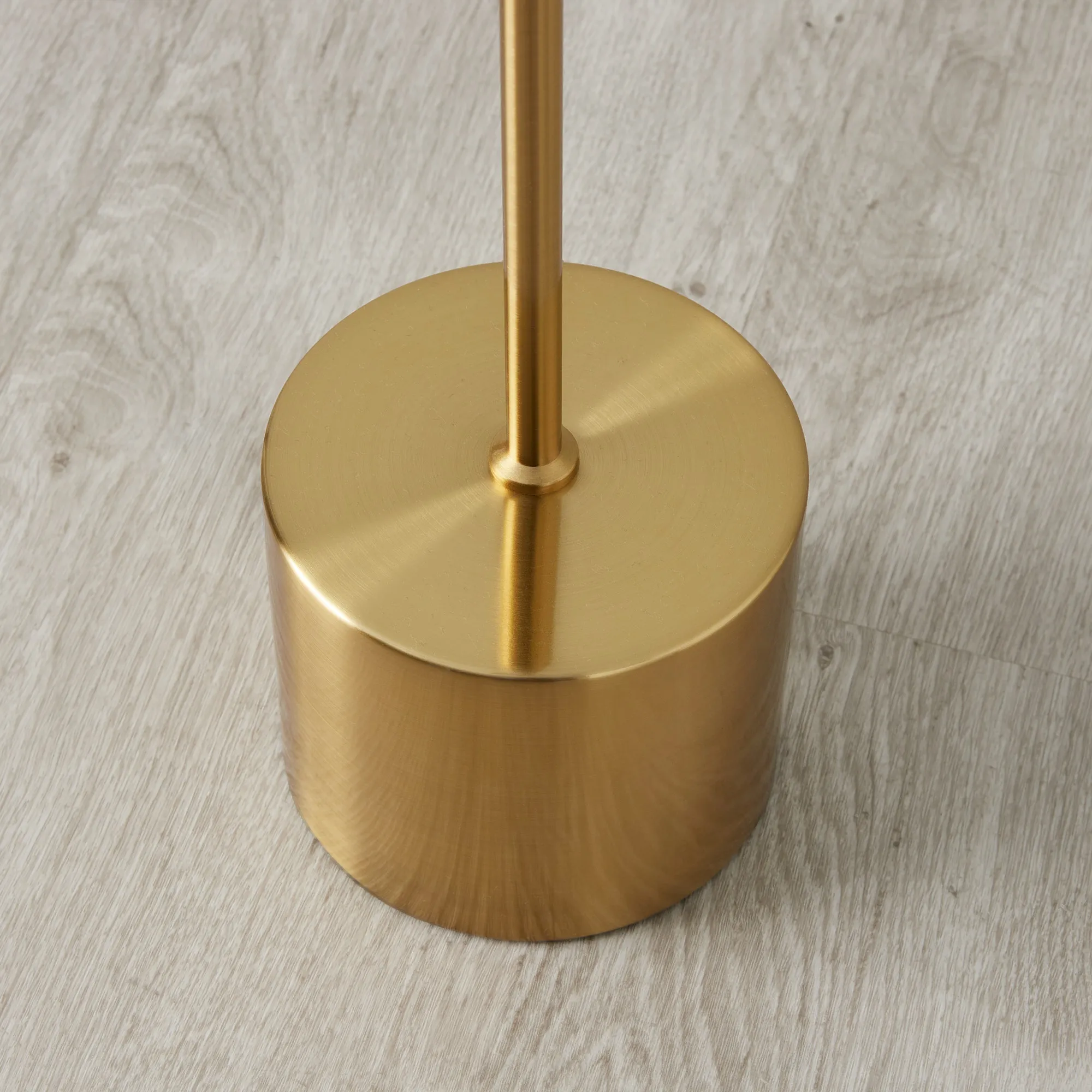 Kaia Brushed Gold Metal Table Lamp Walnut Metal Shade | Koala Living