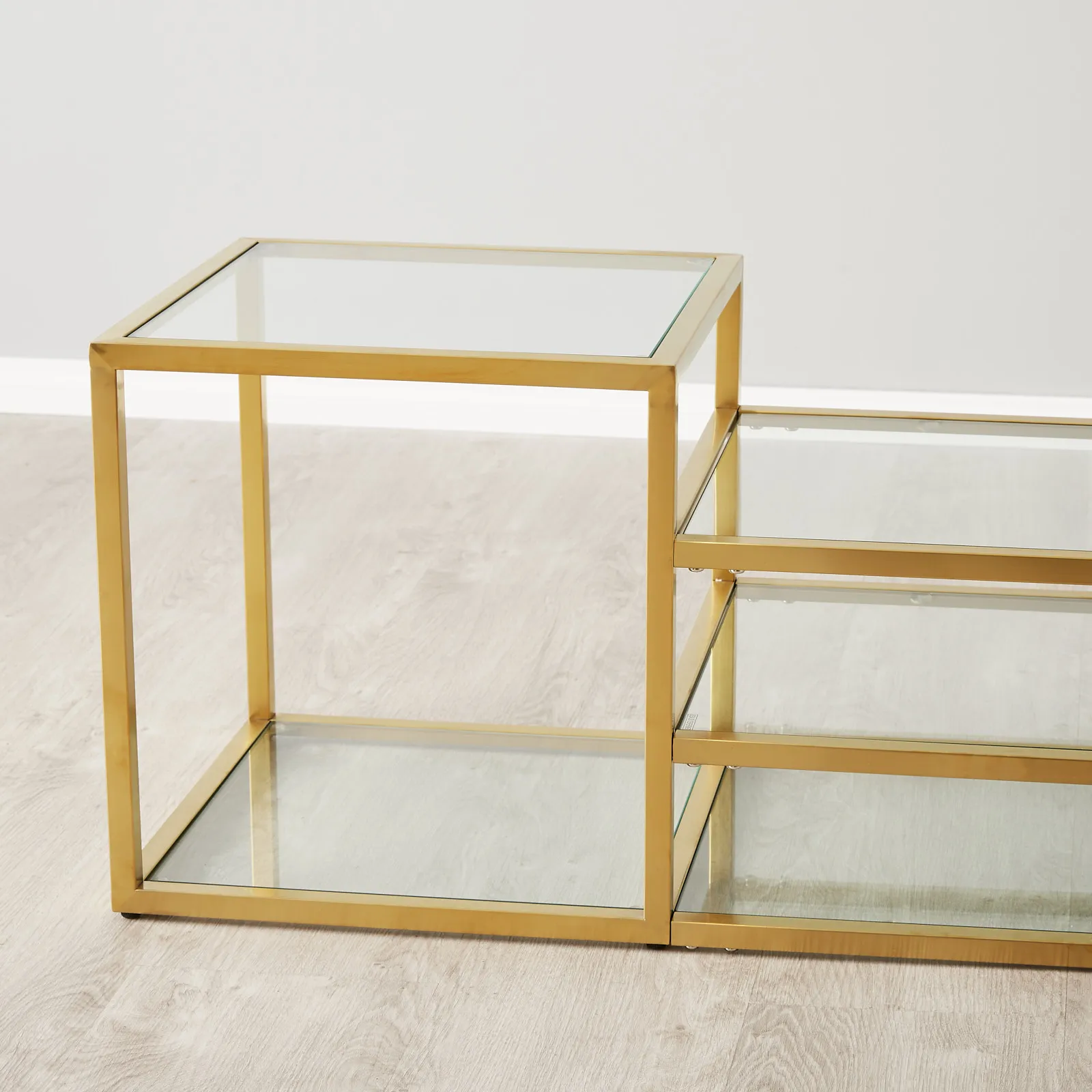 Tinsley Brushed Gold Stainless Steel Entertainment Unit