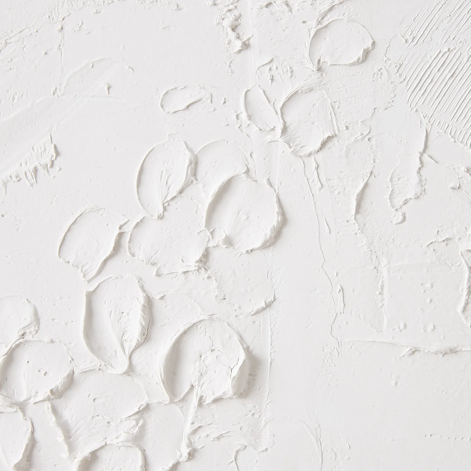 White Textured Abstract Painting