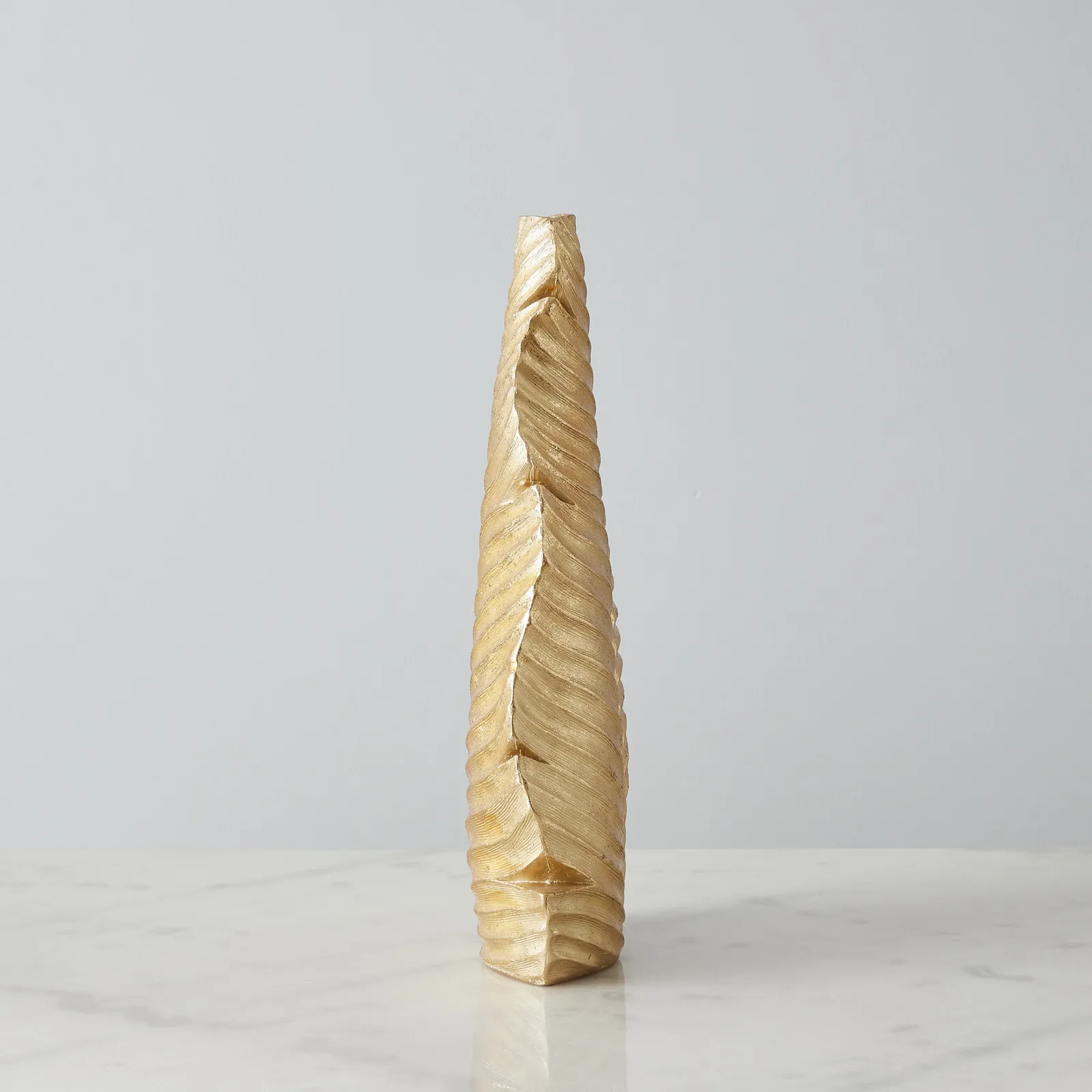 Platano Leaf Gold Resin Vase-Tall | Koala Living