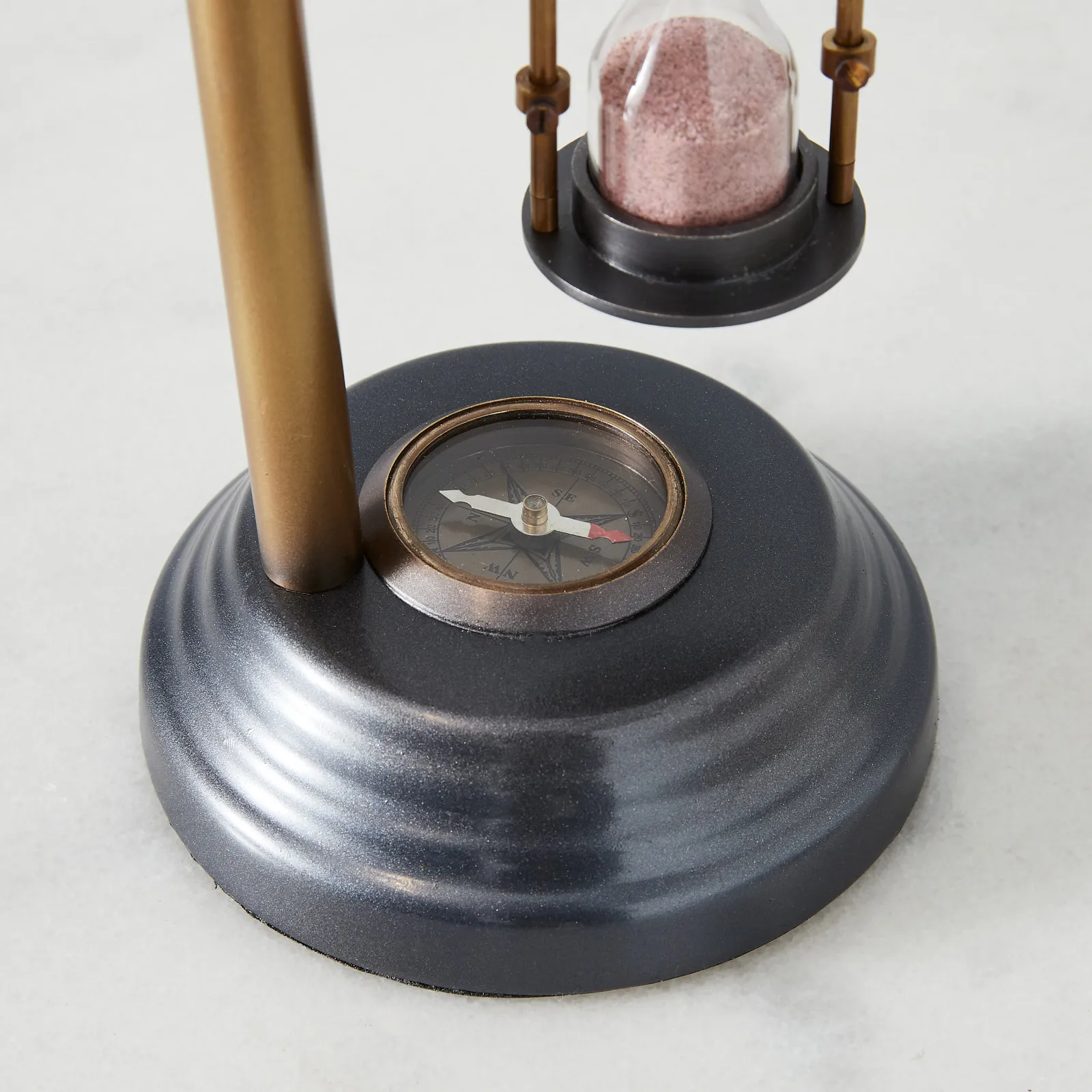 Cronus Hanging and Revolving Gold Metal Sand Timer