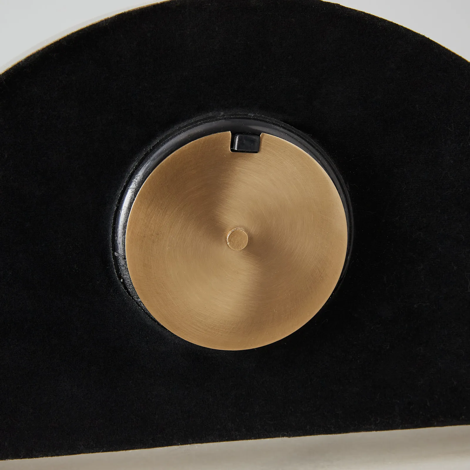 Midnight Polished Gold Metal Clock