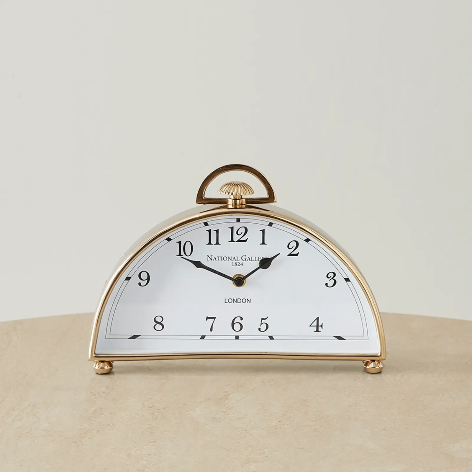 Midnight Polished Gold Metal Clock | Koala Living