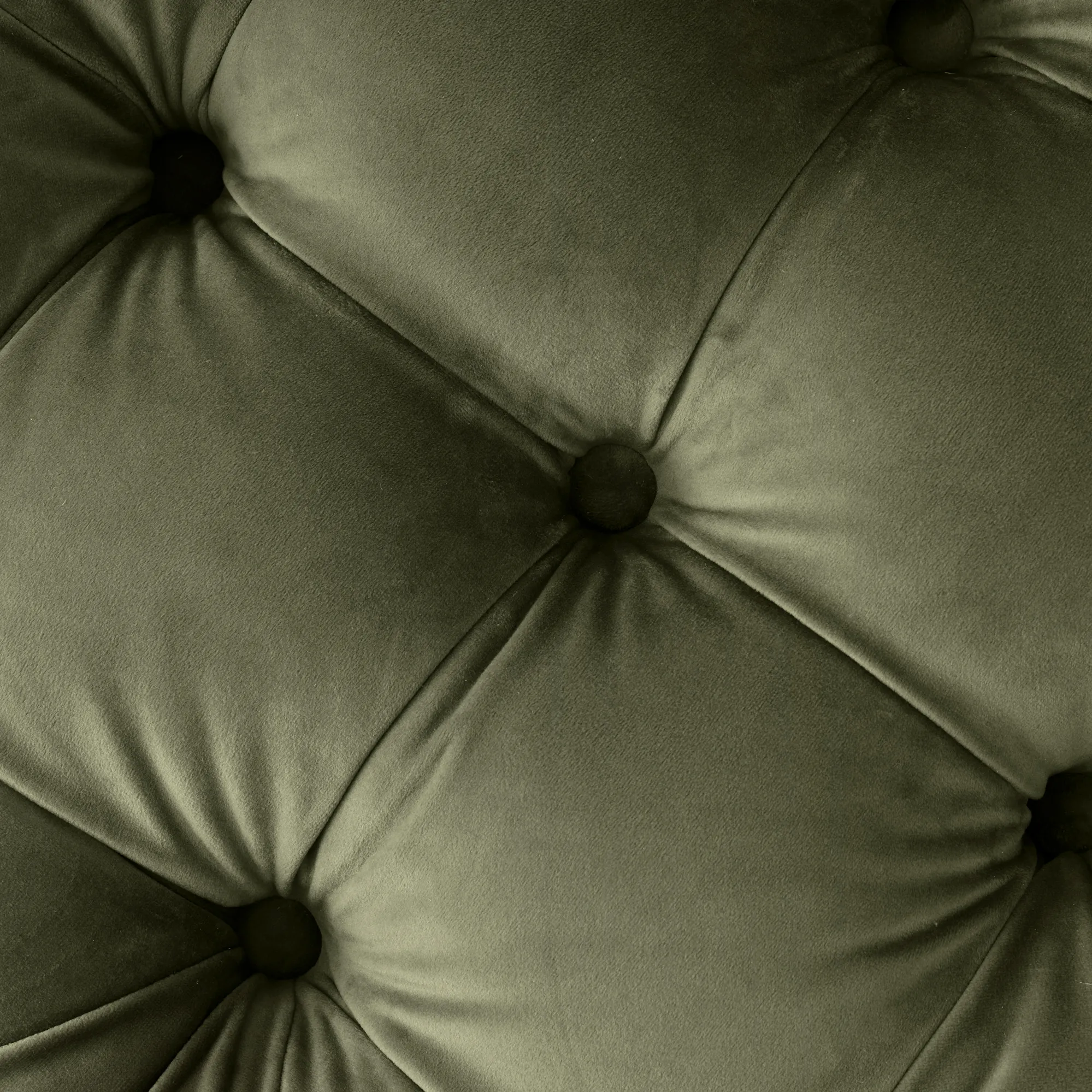 Kelly Olive Green Velvet Ottoman