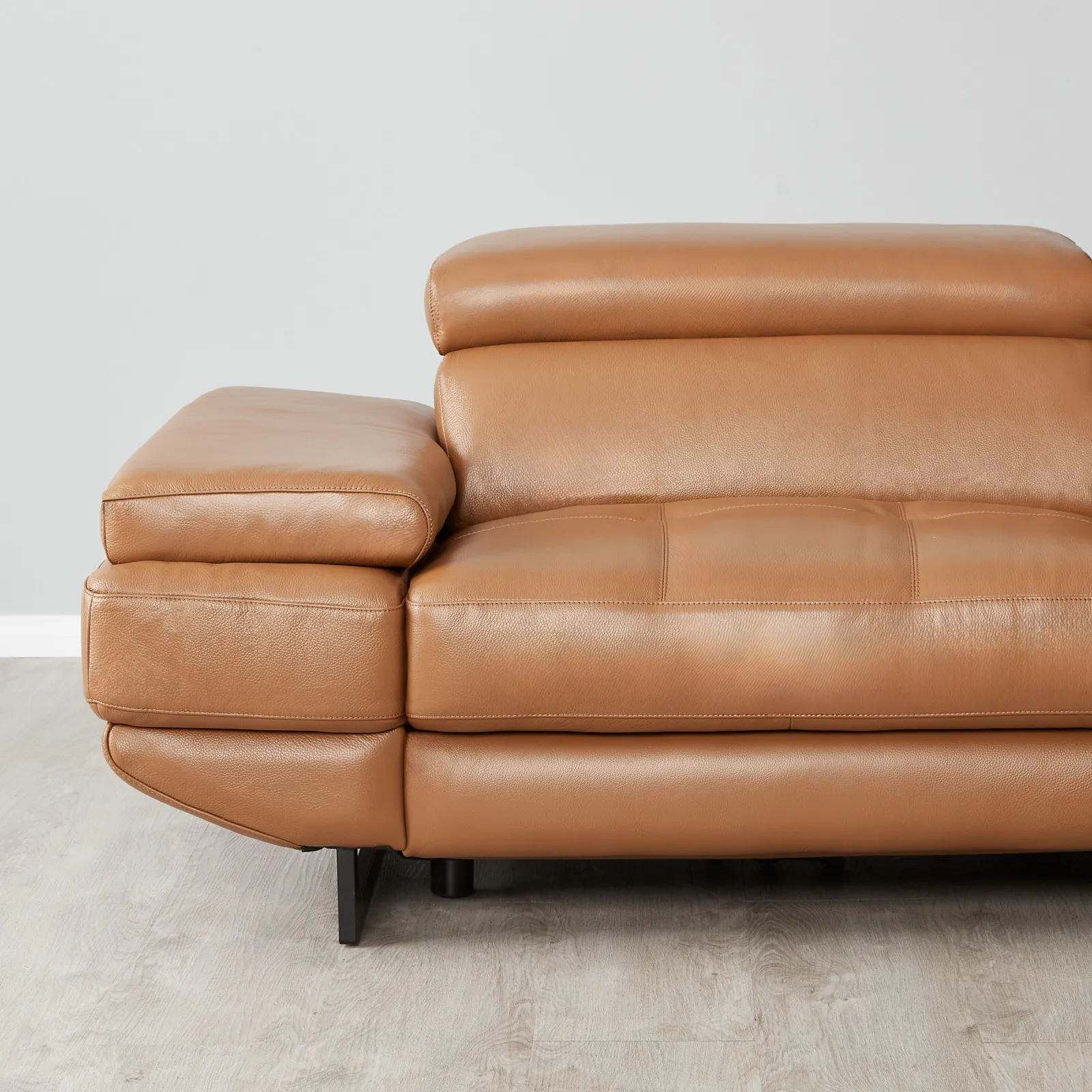 Elena Savannah Brown Leather 3-Seater Electric Recliner