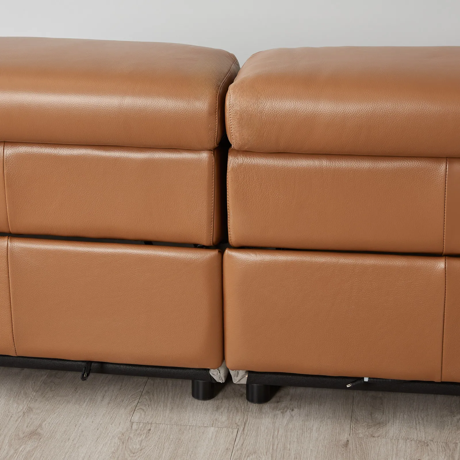 Elena Savannah Brown Leather 3-Seater Electric Recliner | Koala Living