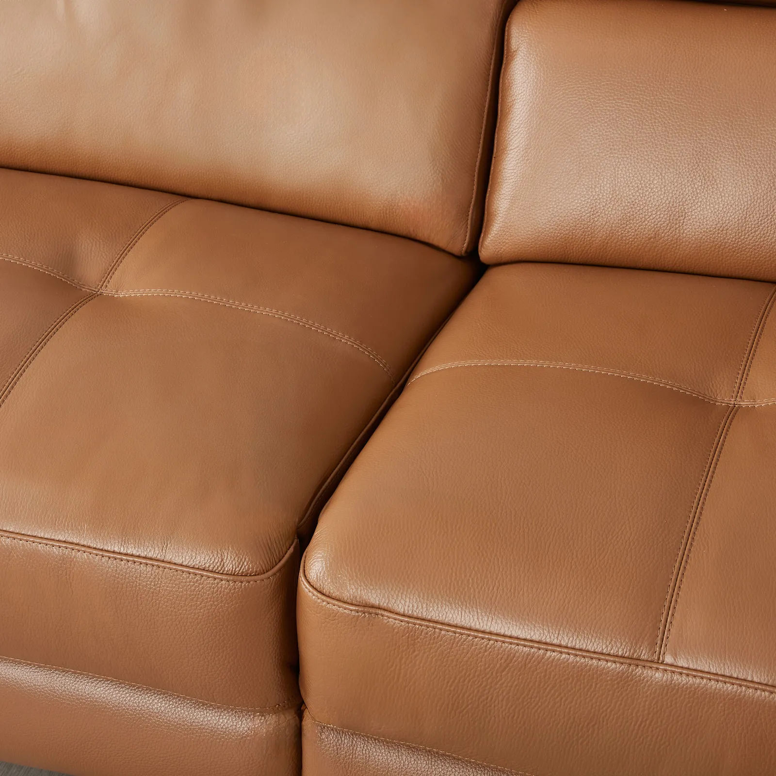 Elena Savannah Brown Leather 3-Seater Electric Recliner | Koala Living