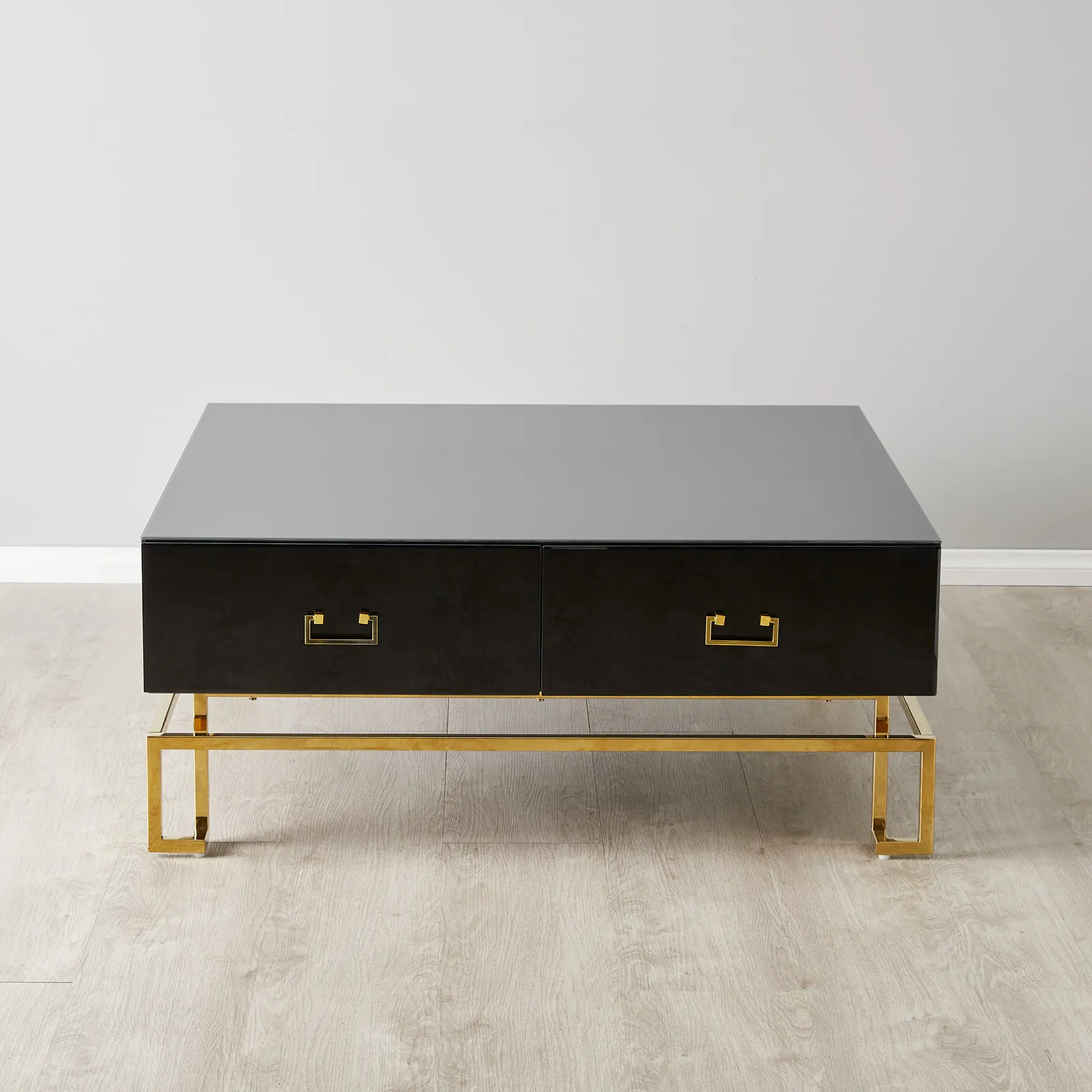 Luella Black 4-Drawer Coffee Table