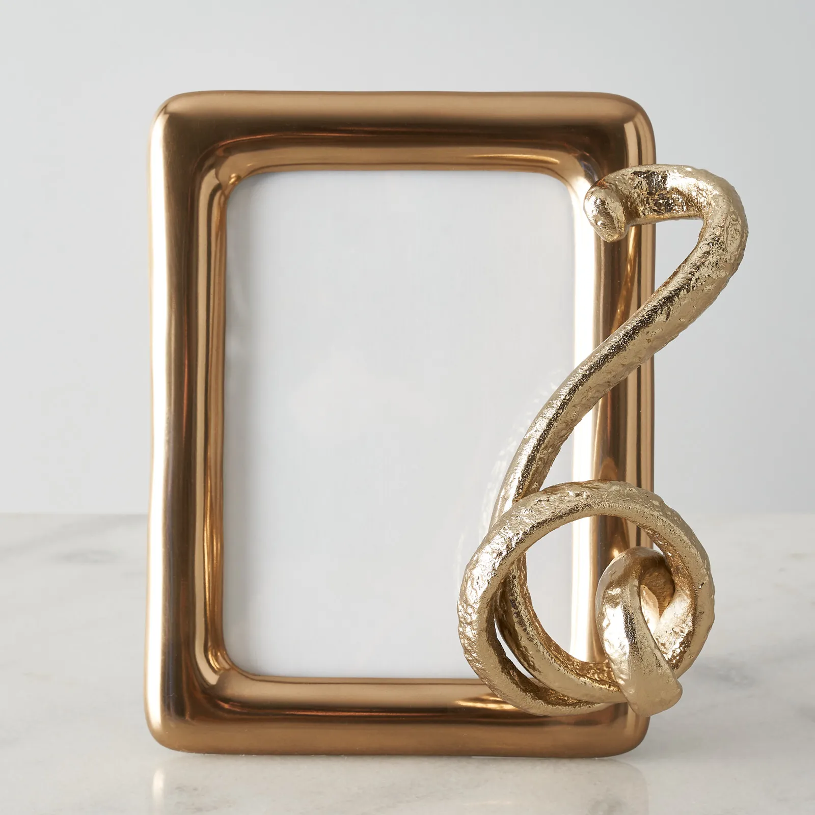 Desiree Polished Gold Metal Frame