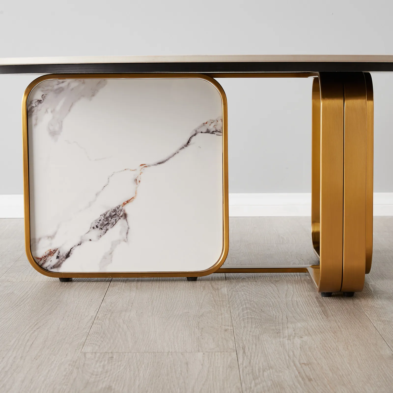 Marbella Round Cold Calacatta White Sintered Stone Coffee Table ...